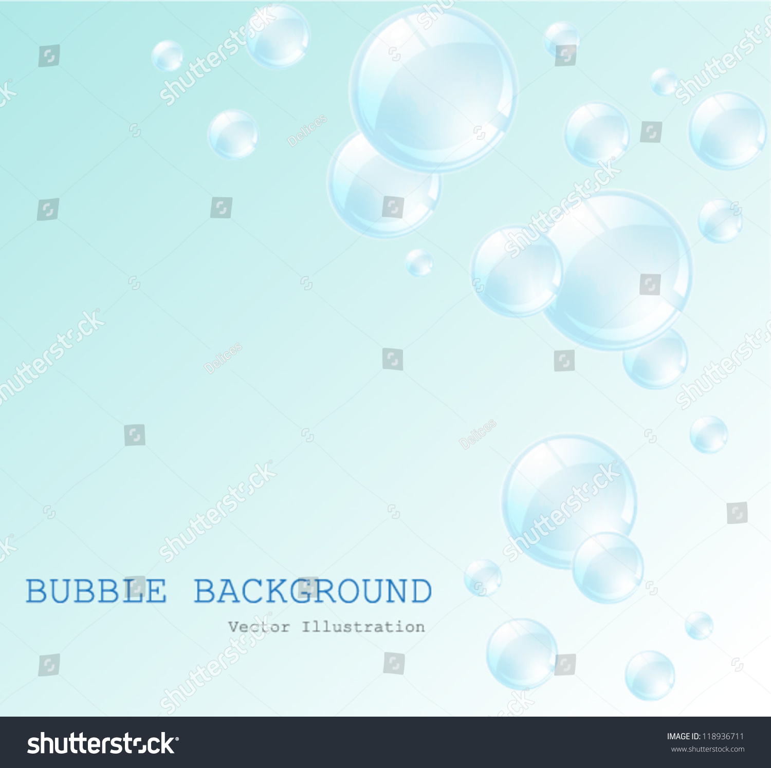 Water Babble On Blue Background Vector Stock Vector (Royalty Free ...