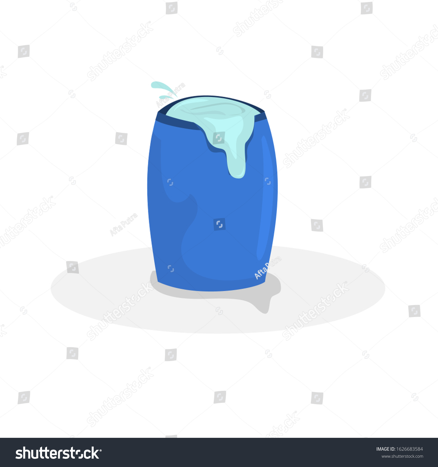Water Barrel Vector Illustration Flat: vector de stock (libre de ...