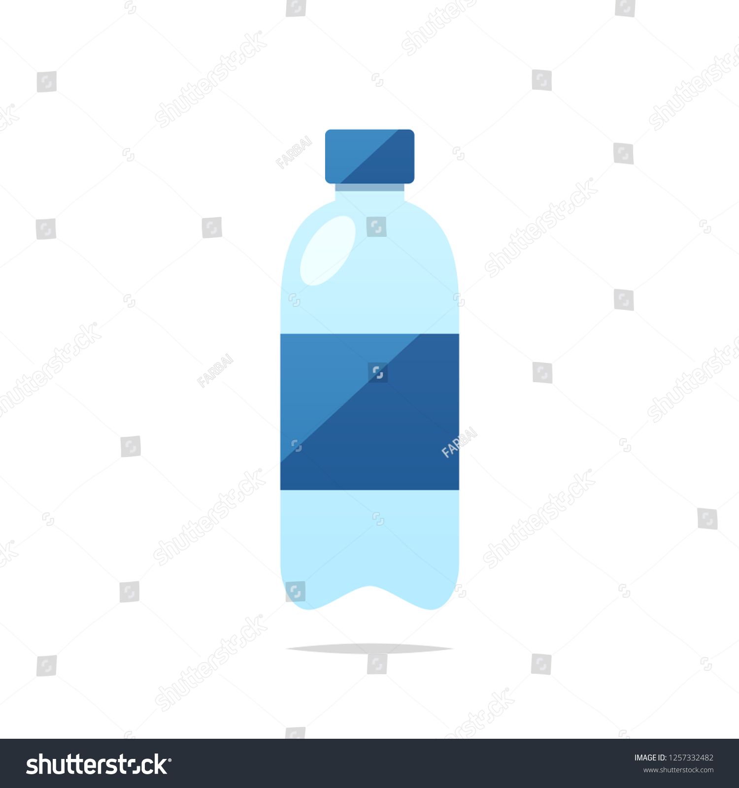 Water Bottle Vector Isolated Stock Vector (Royalty Free) 1257332482