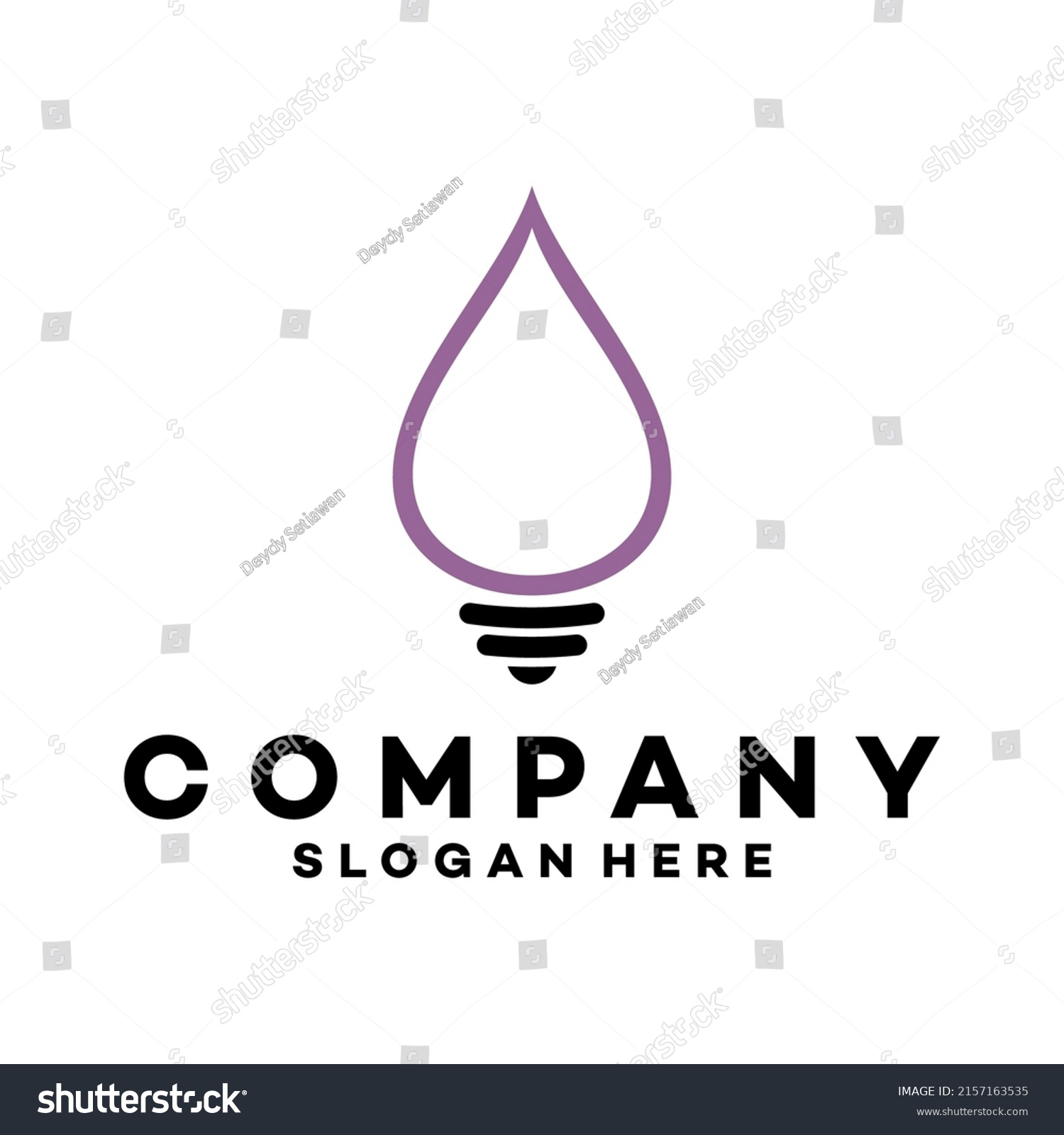 Water Bulb Logo Design Template Vector Stock Vector (Royalty Free ...
