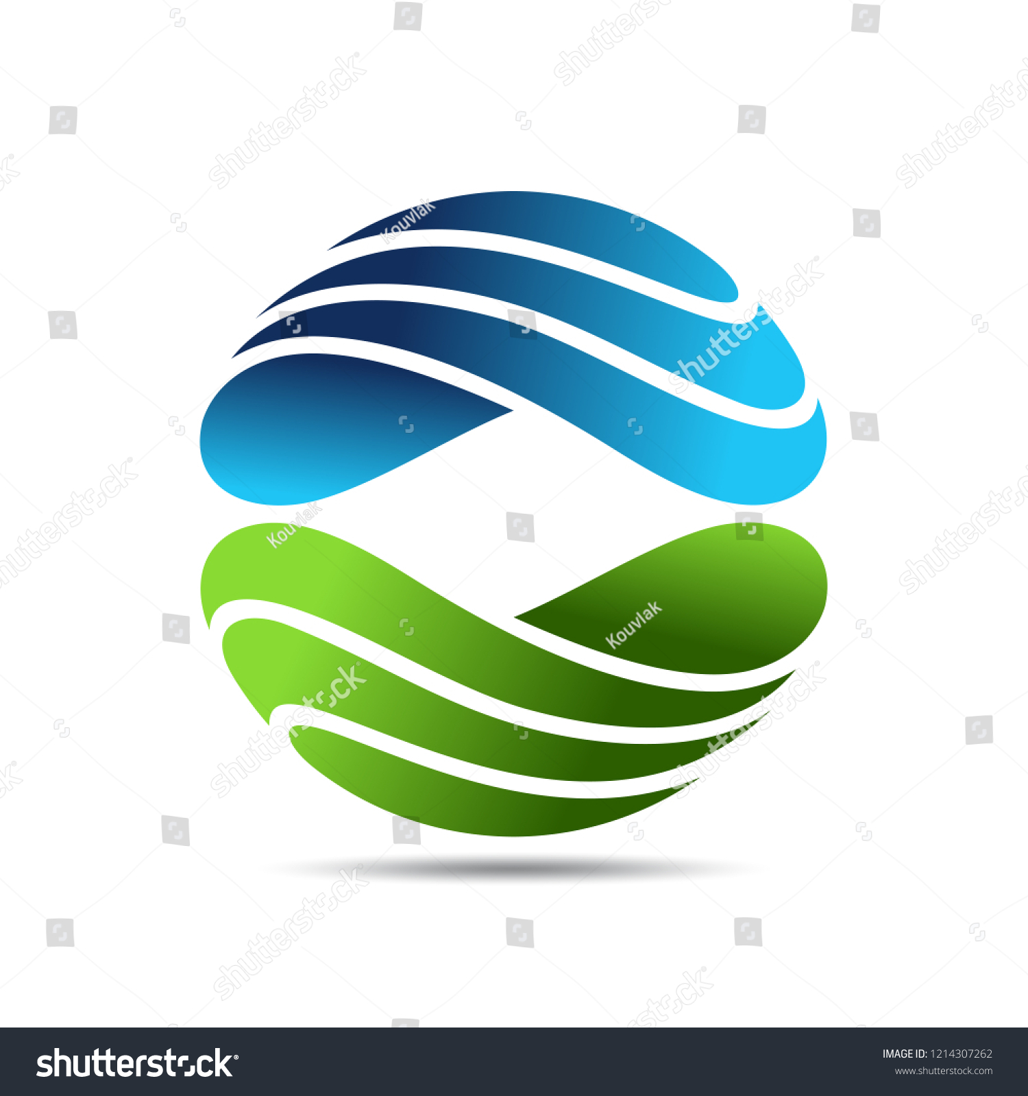 Water Circle Logo Design Template Stock Vector (Royalty Free) 1214307262