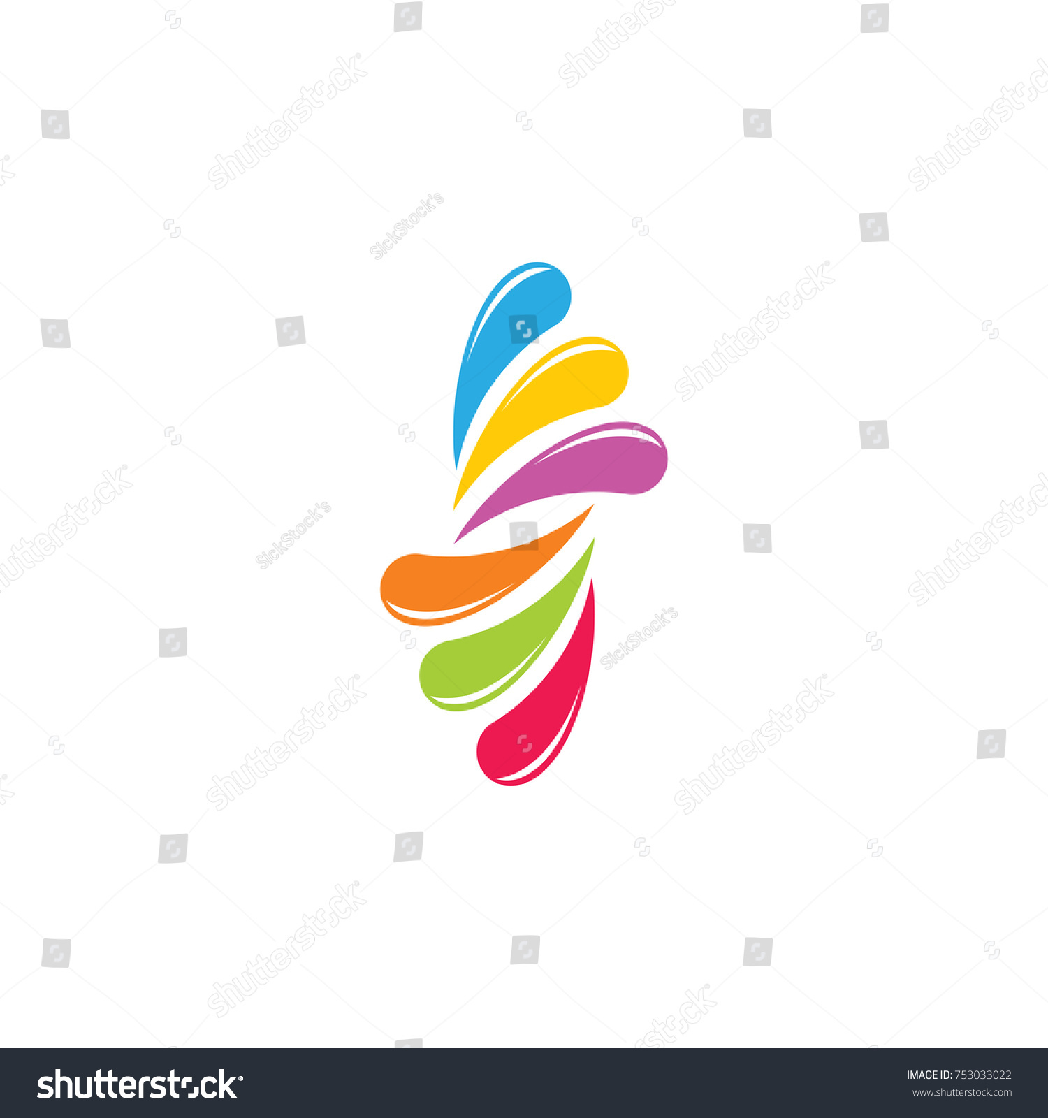 Water Color Splash Symbol Logo Vector Stock Vector (Royalty Free ...