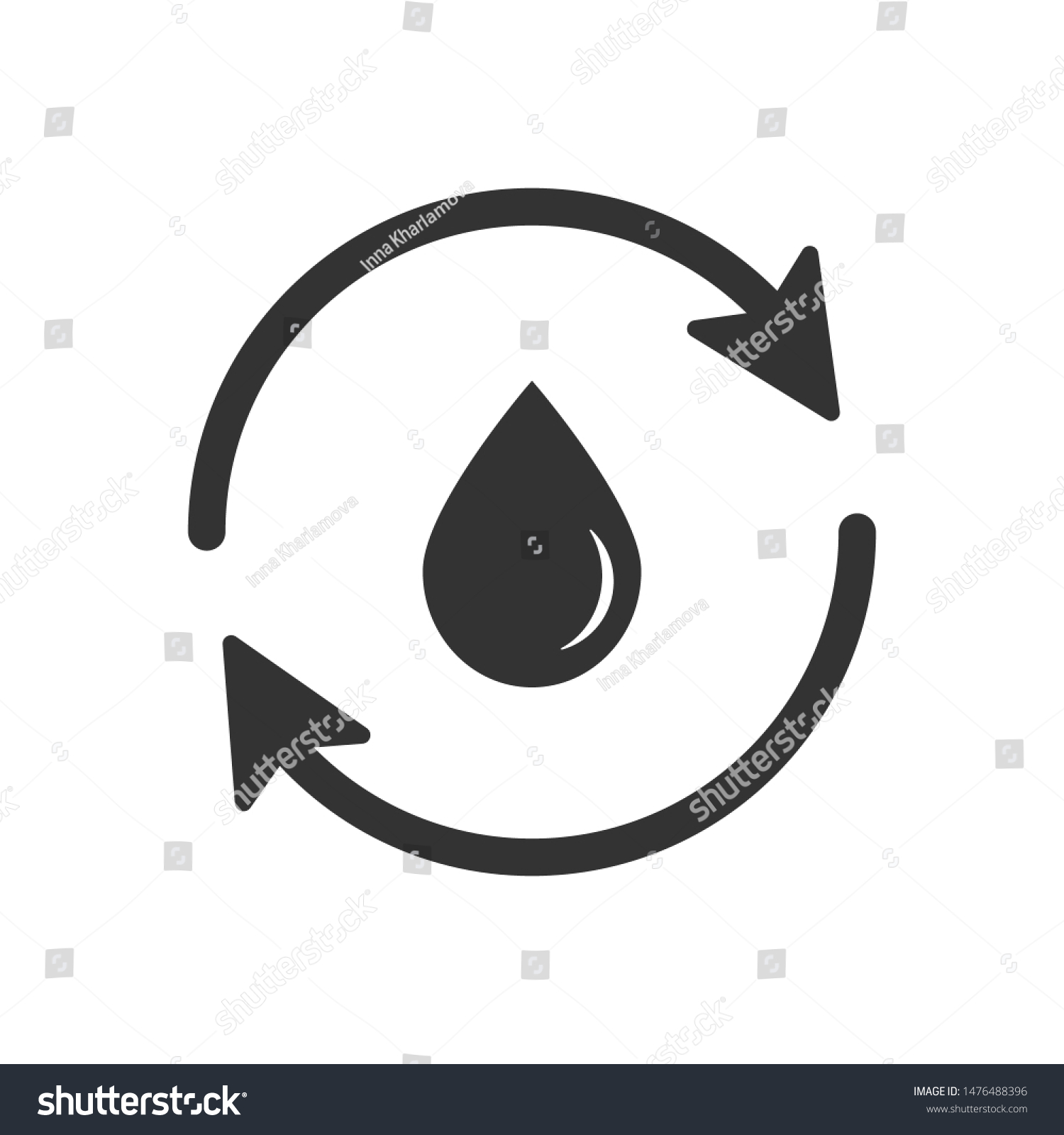 Water Cycle Icon Vector Illustration Stock Vector (Royalty Free ...