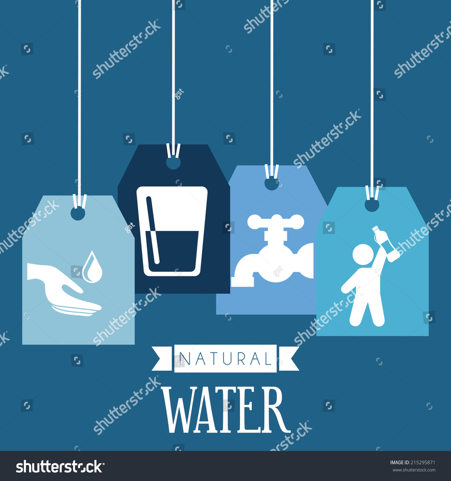 Water Design Over Blue Background Vector Stock Vector (Royalty Free ...
