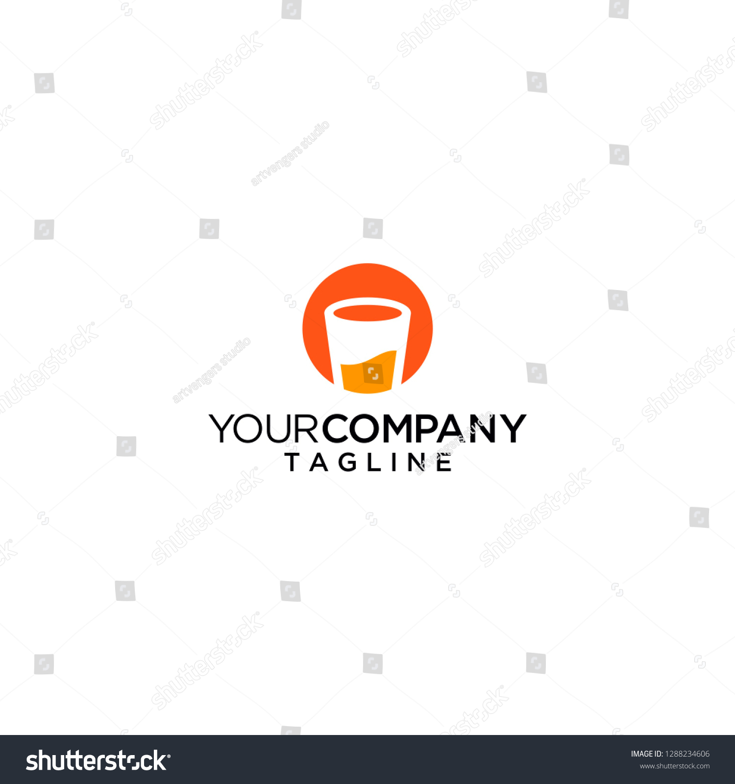 Water Drink Logo Cup Vector Icon Stock Vector (Royalty Free) 1288234606