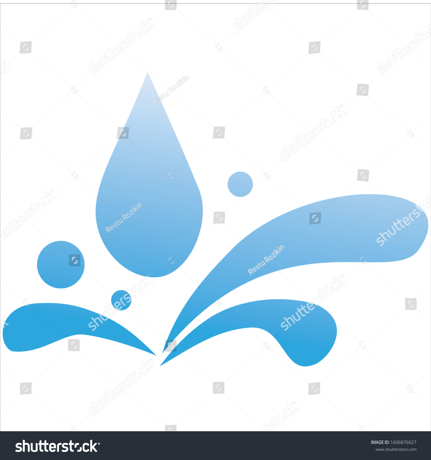 Water Drop Splash Icon Vector Stock Vector (Royalty Free) 1606876027 ...