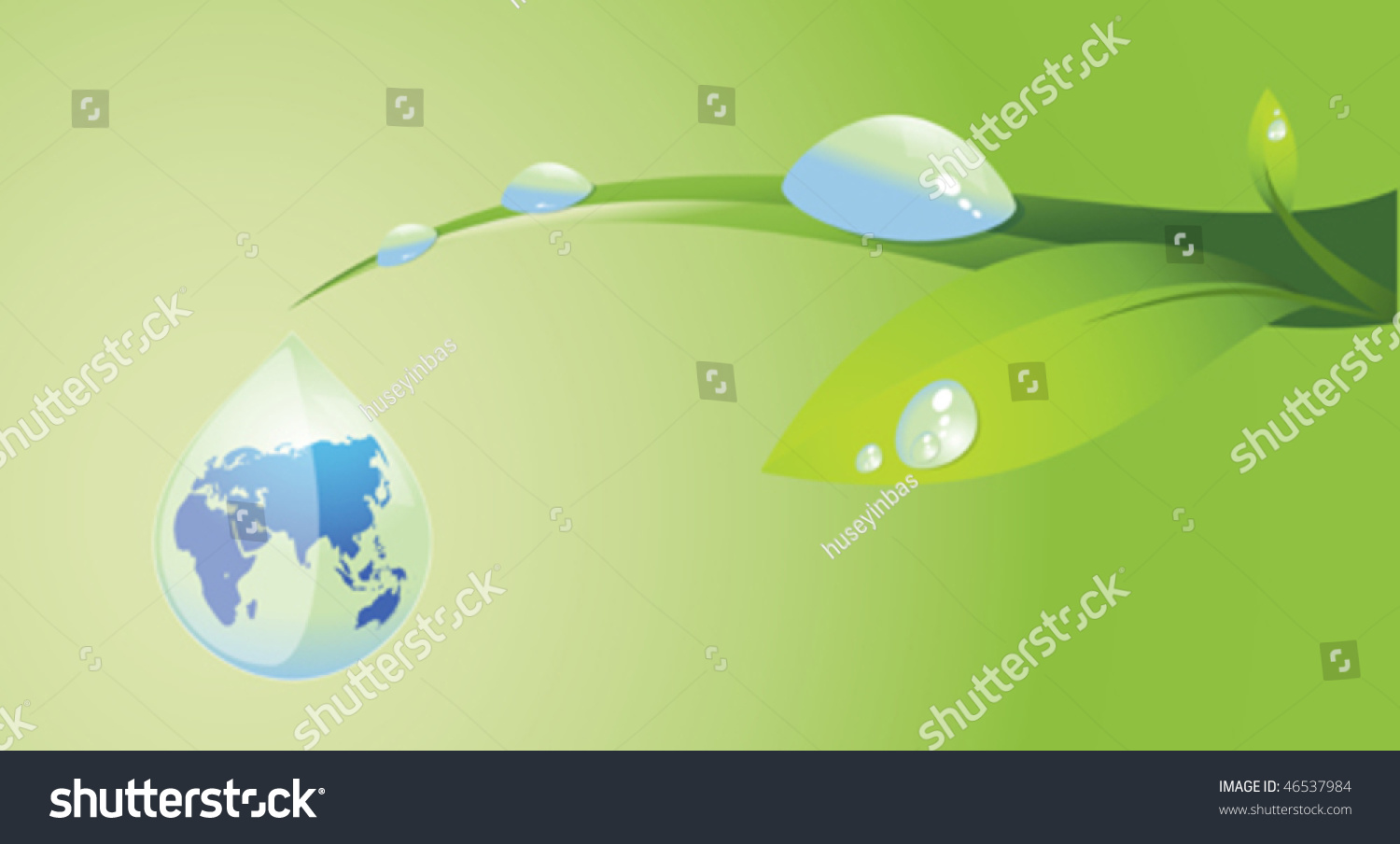 Water Drop World Map Stock Vector (Royalty Free) 46537984 | Shutterstock