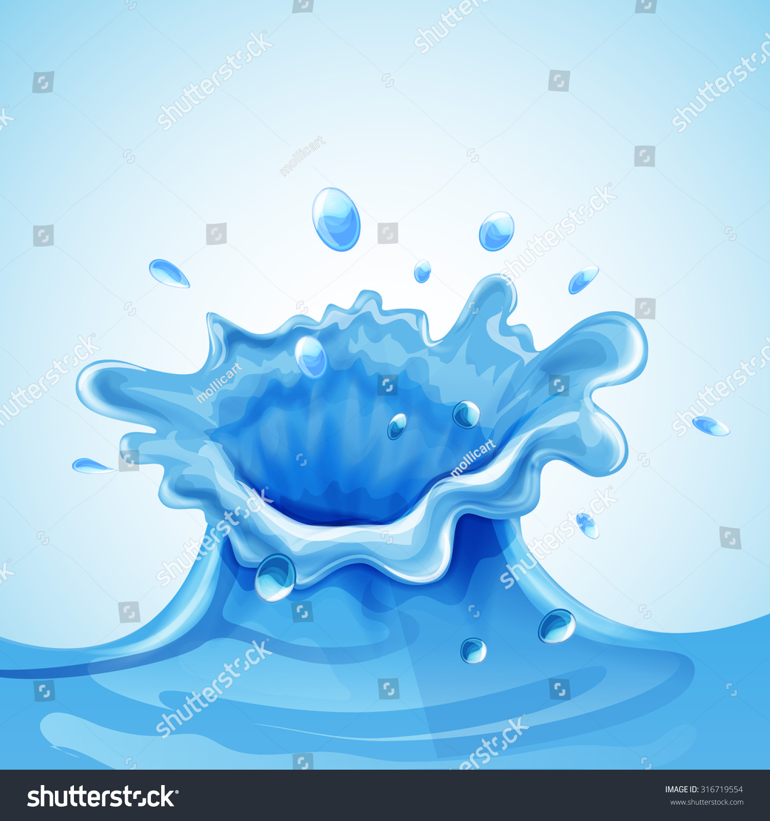 Water Drop Banner Stock Vector (Royalty Free) 316719554 | Shutterstock