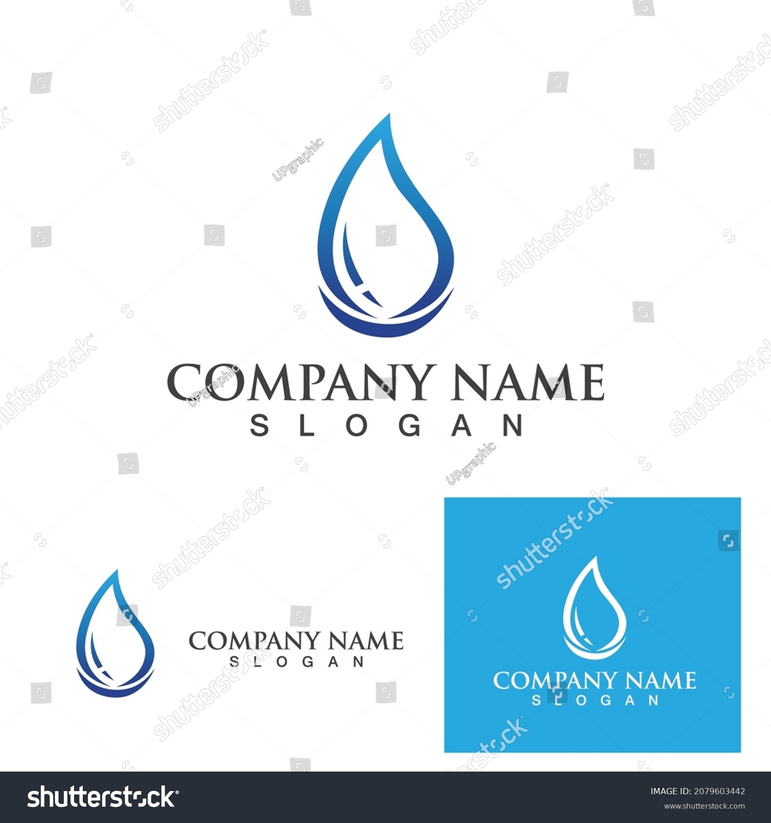 Water Drop Blue Logo Template Vector Stock Vector (Royalty Free ...