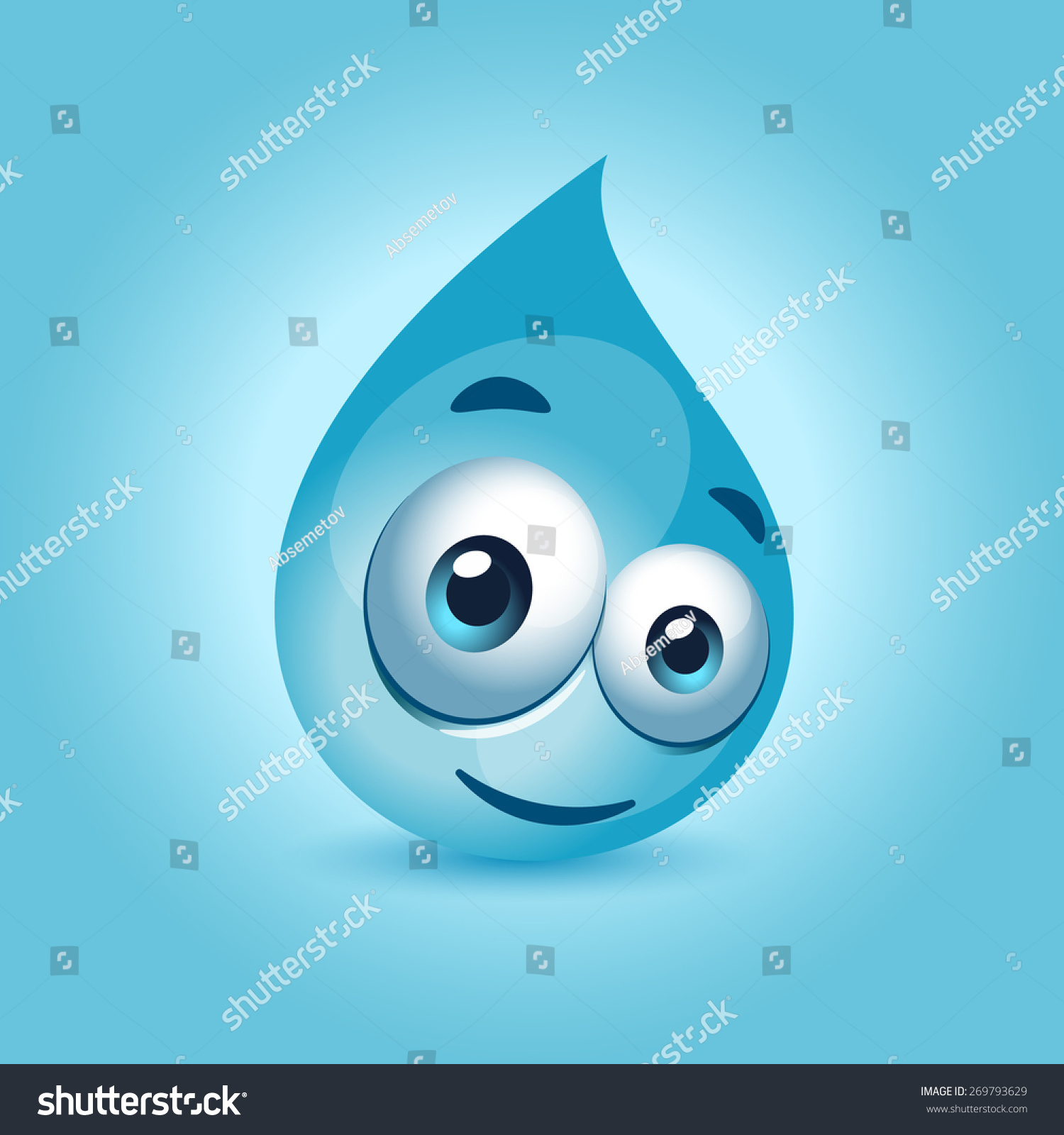 Water Drop Character Stock Vector 269793629 - Shutterstock