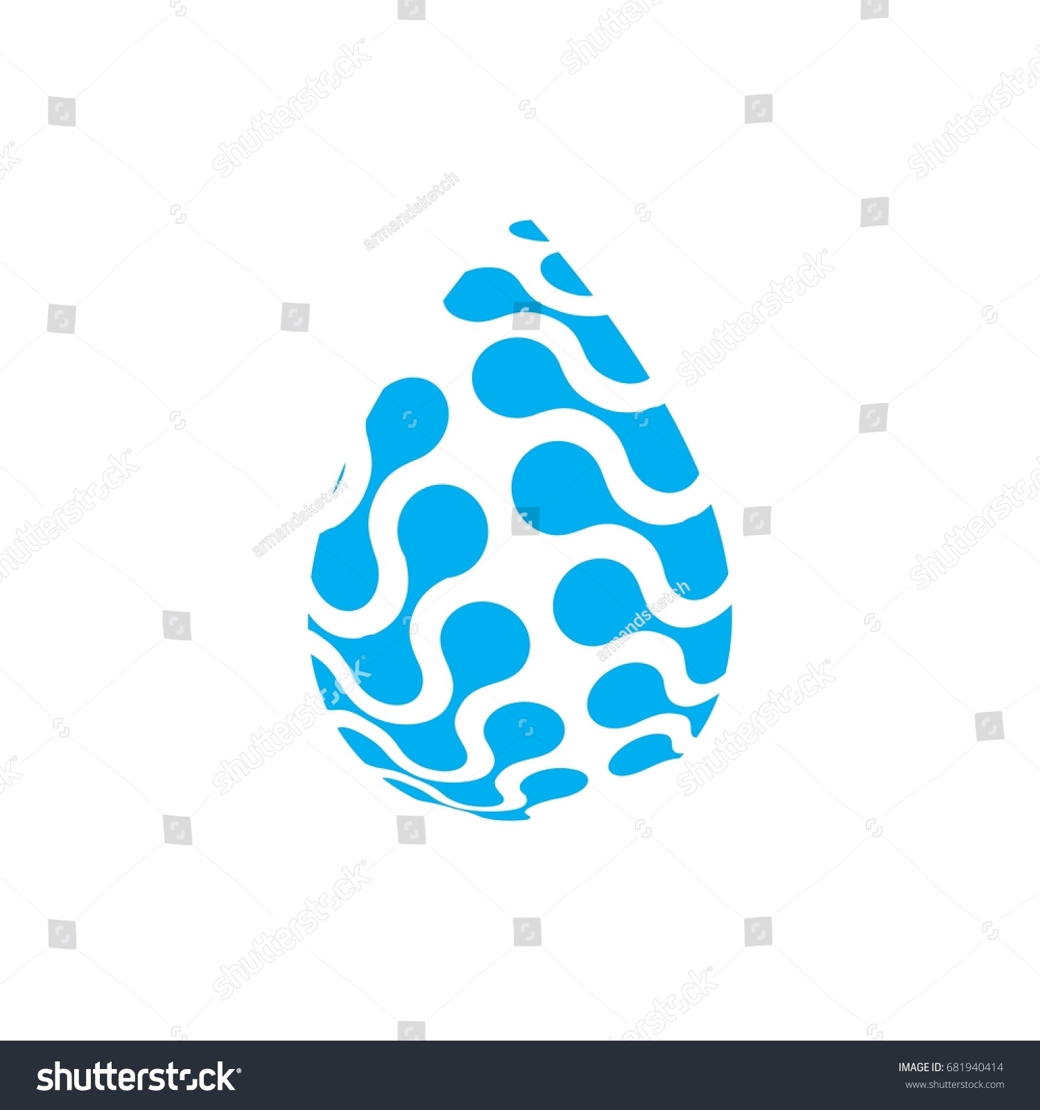 Water Drop Connection Logo Stock Vector (Royalty Free) 681940414 ...