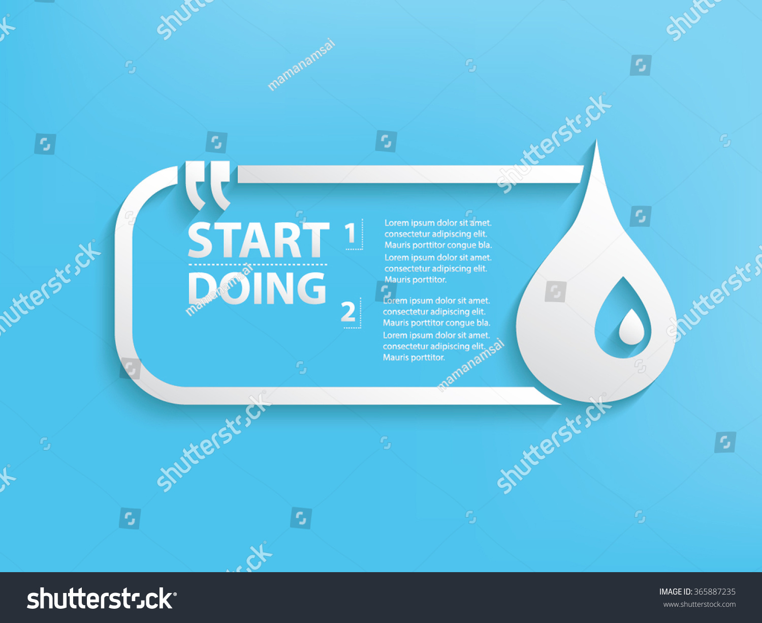 Water Drop Design Text Boxvector Stock Vector (Royalty Free) 365887235 ...