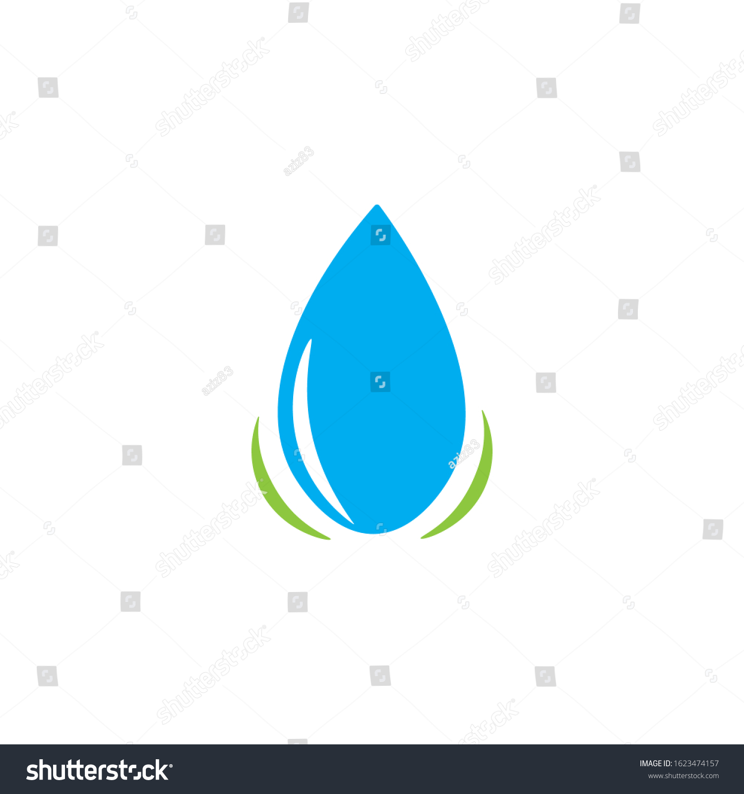 Water Drop Icon Logo Vector: vector de stock (libre de regalías ...