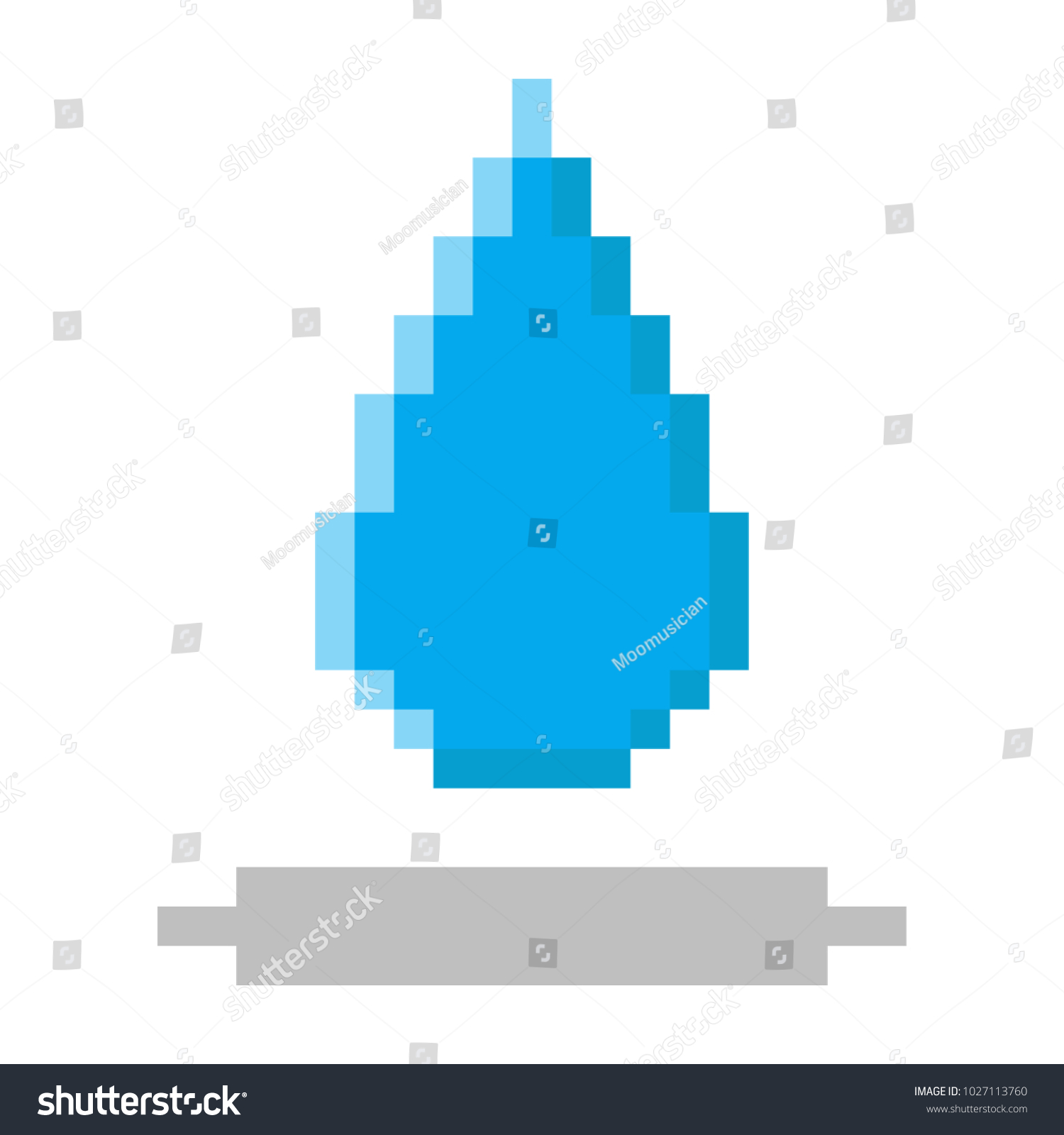 Water Drop Icon Pixel 8 Bit Stock Vector (Royalty Free) 1027113760 ...