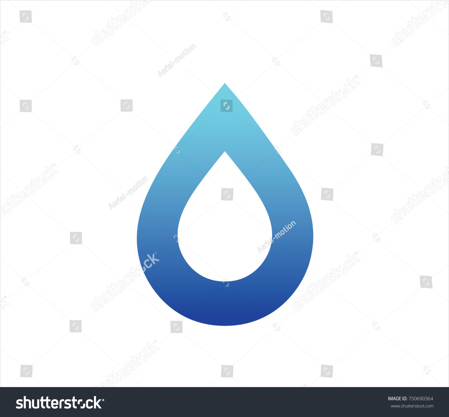 Water Drop Vector Graphics Stock Vector (Royalty Free) 750690364