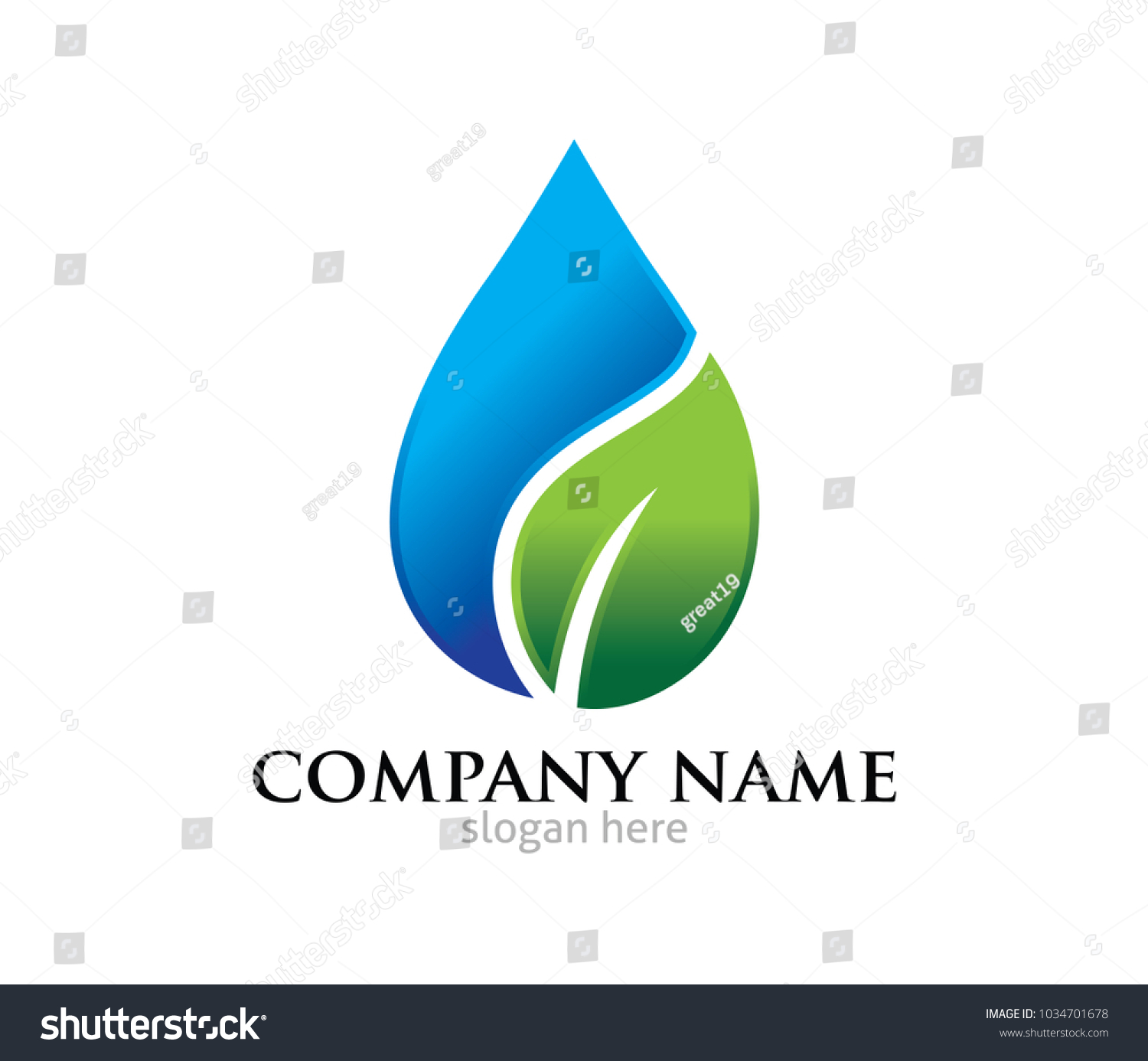 Water Drop Leaf Pure Source Vector: vector de stock (libre de regalías ...