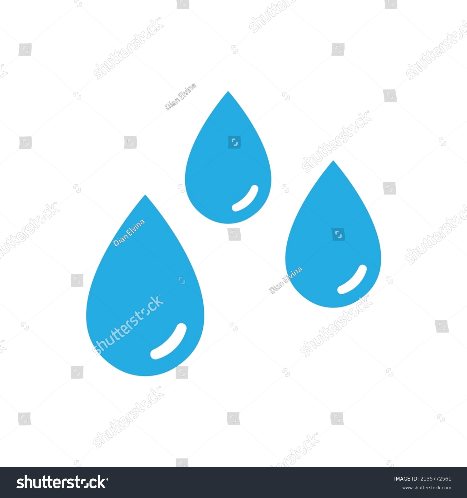 Water Drop Wet Icon Vector Stock Vector (Royalty Free) 2135772561 ...