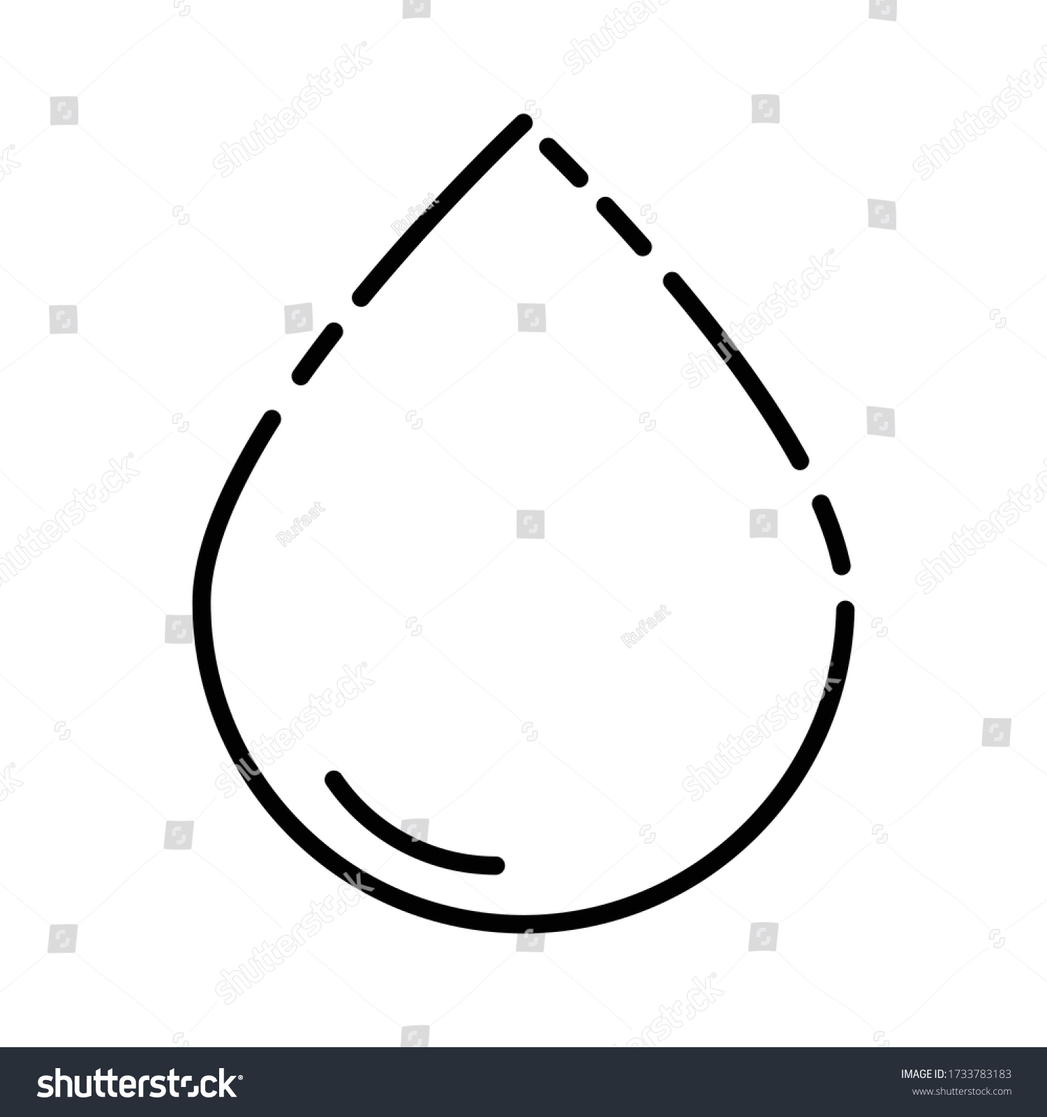 Water Drop Outline Icon Vector Stock Vector (Royalty Free) 1733783183 ...
