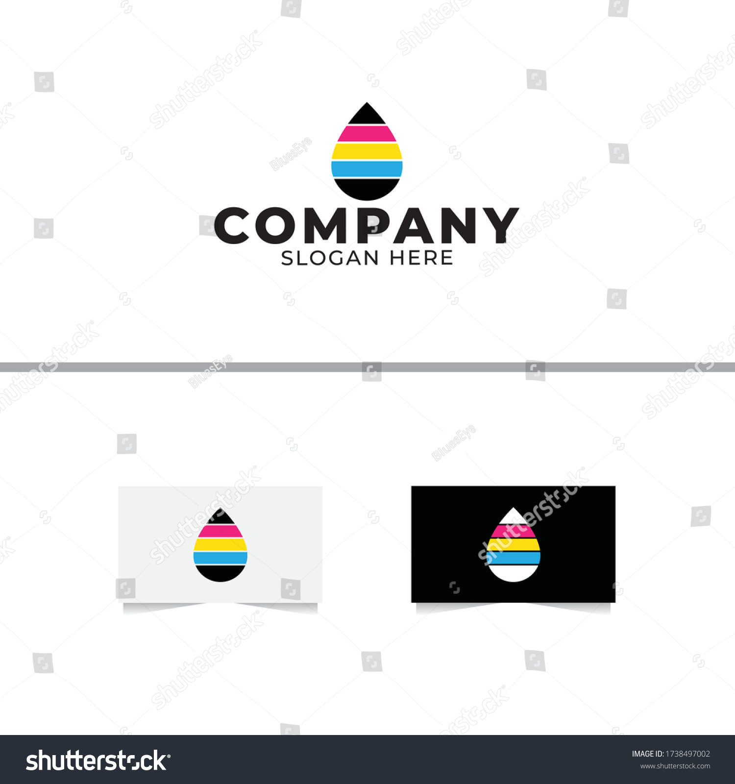 Water Drop Paint Logo Design Vector Stock Vector (Royalty Free ...