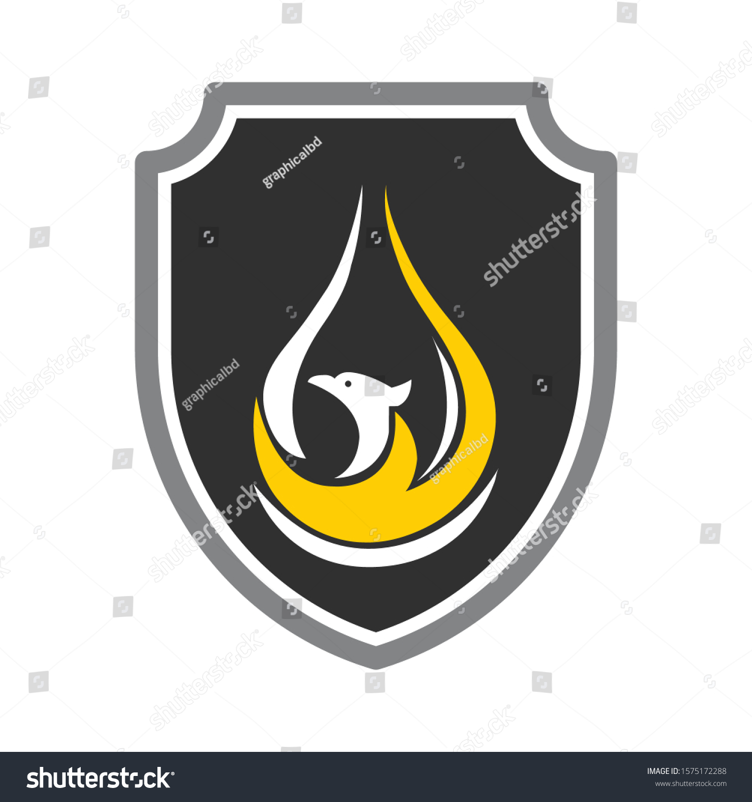 Water Drop Security Logo Design Stock Vector (Royalty Free) 1575172288 ...