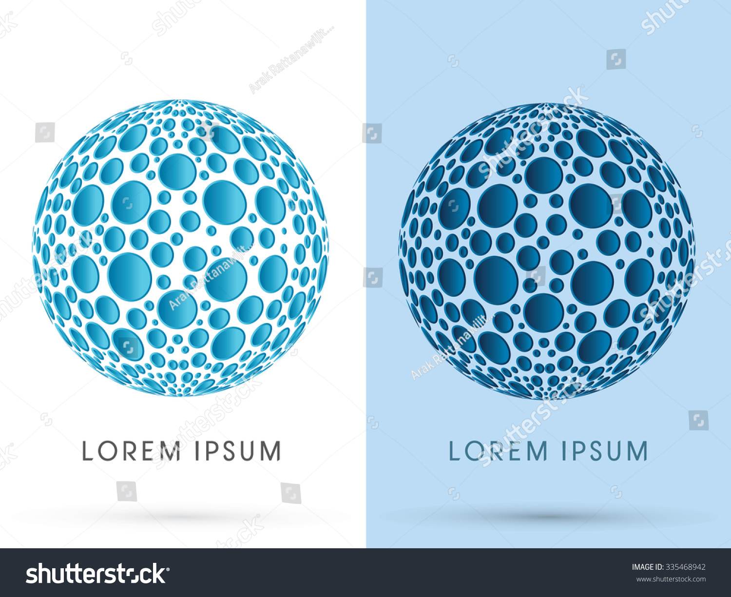 Water Drop Sphere Ball Abstract Shape Stock Vector (Royalty Free) 335468942