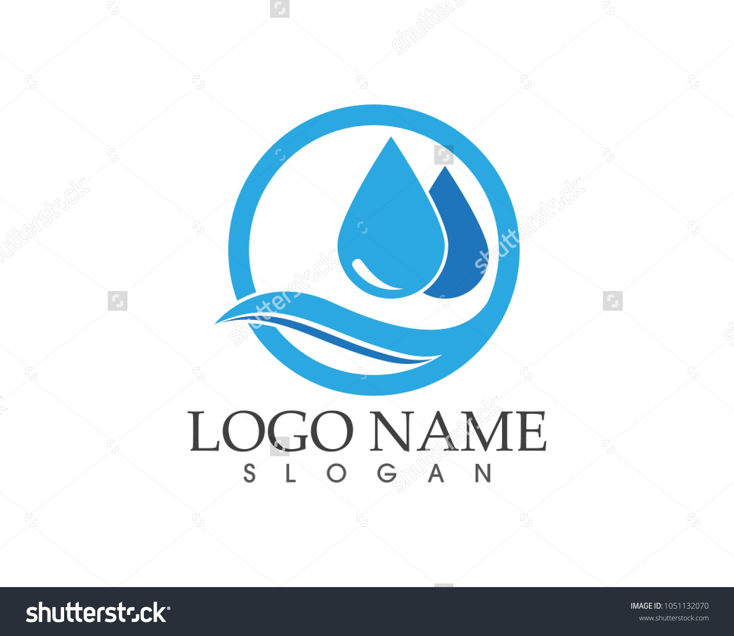 Water Drop Splash Logo Design Stock Vector (Royalty Free) 1051132070 ...