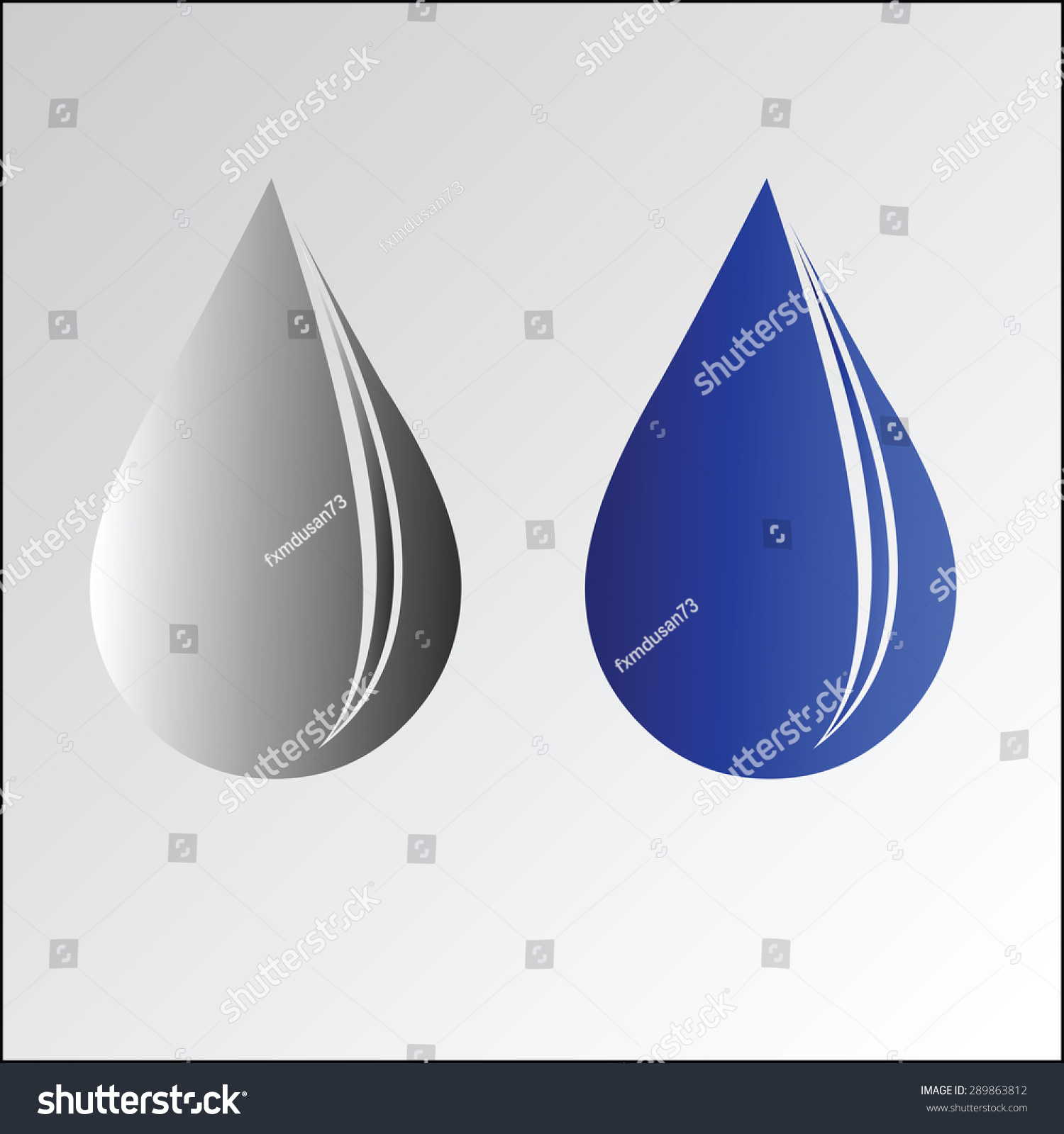 Water Drop Symbol Stock Vector (Royalty Free) 289863812