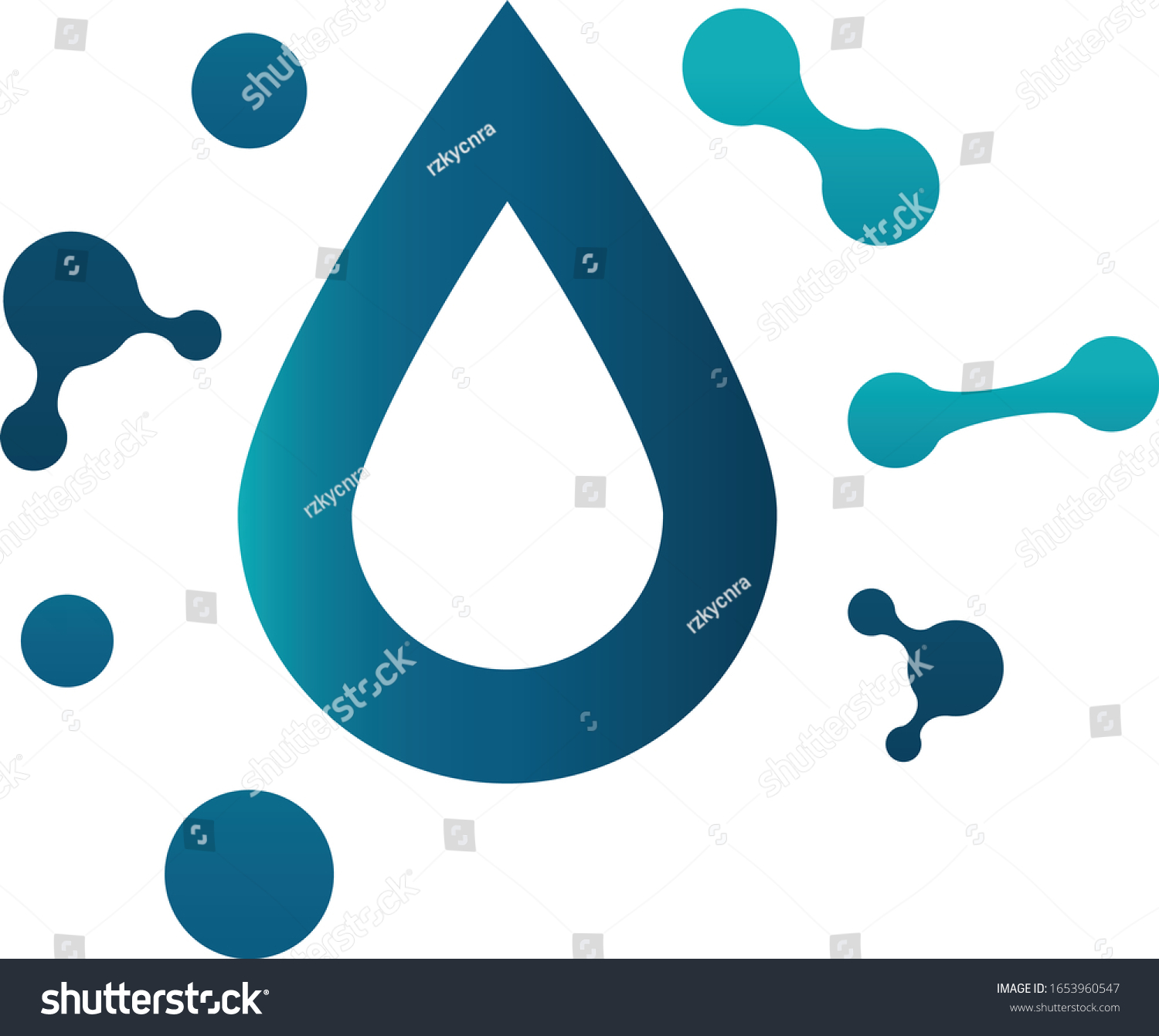 Water Drop Chemical Elements Design Vector Stock Vector (Royalty Free ...