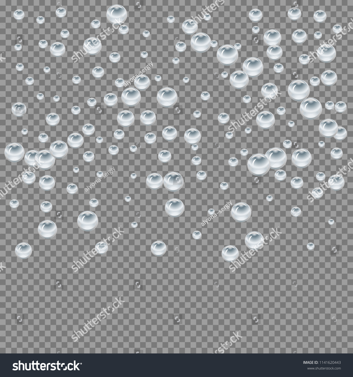 Vektor Stok Water Drops Transparent Background (Tanpa Royalti ...