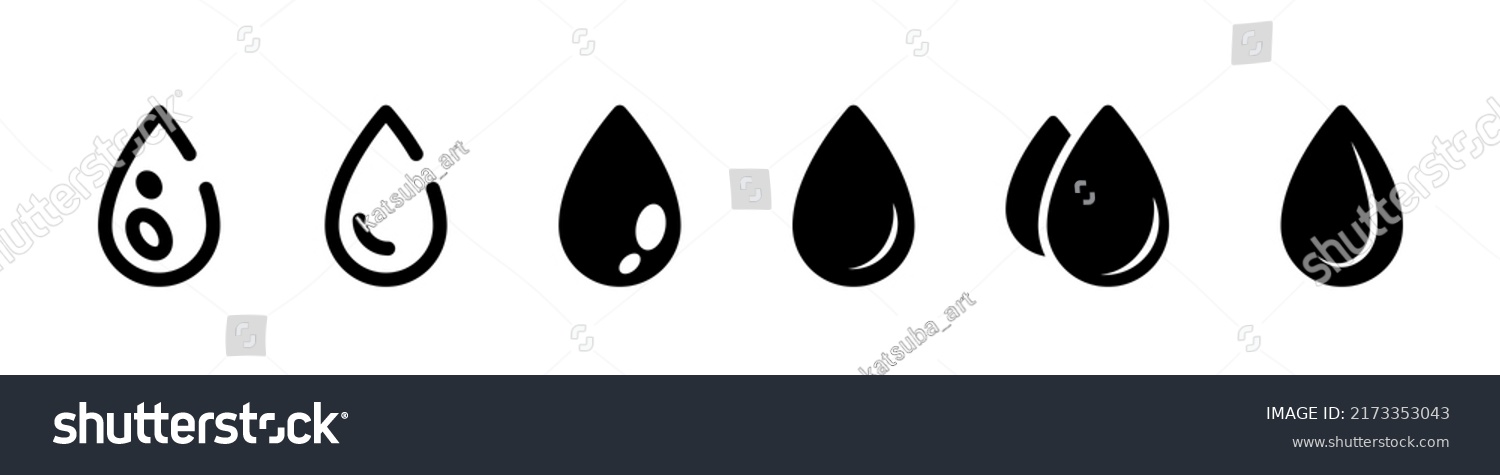 Water Drops Set Black Flat Icons Stock Vector (Royalty Free) 2173353043 ... Water Drops Set Black Flat Icons Stock Vector (Royalty Free) 2173353043 ...