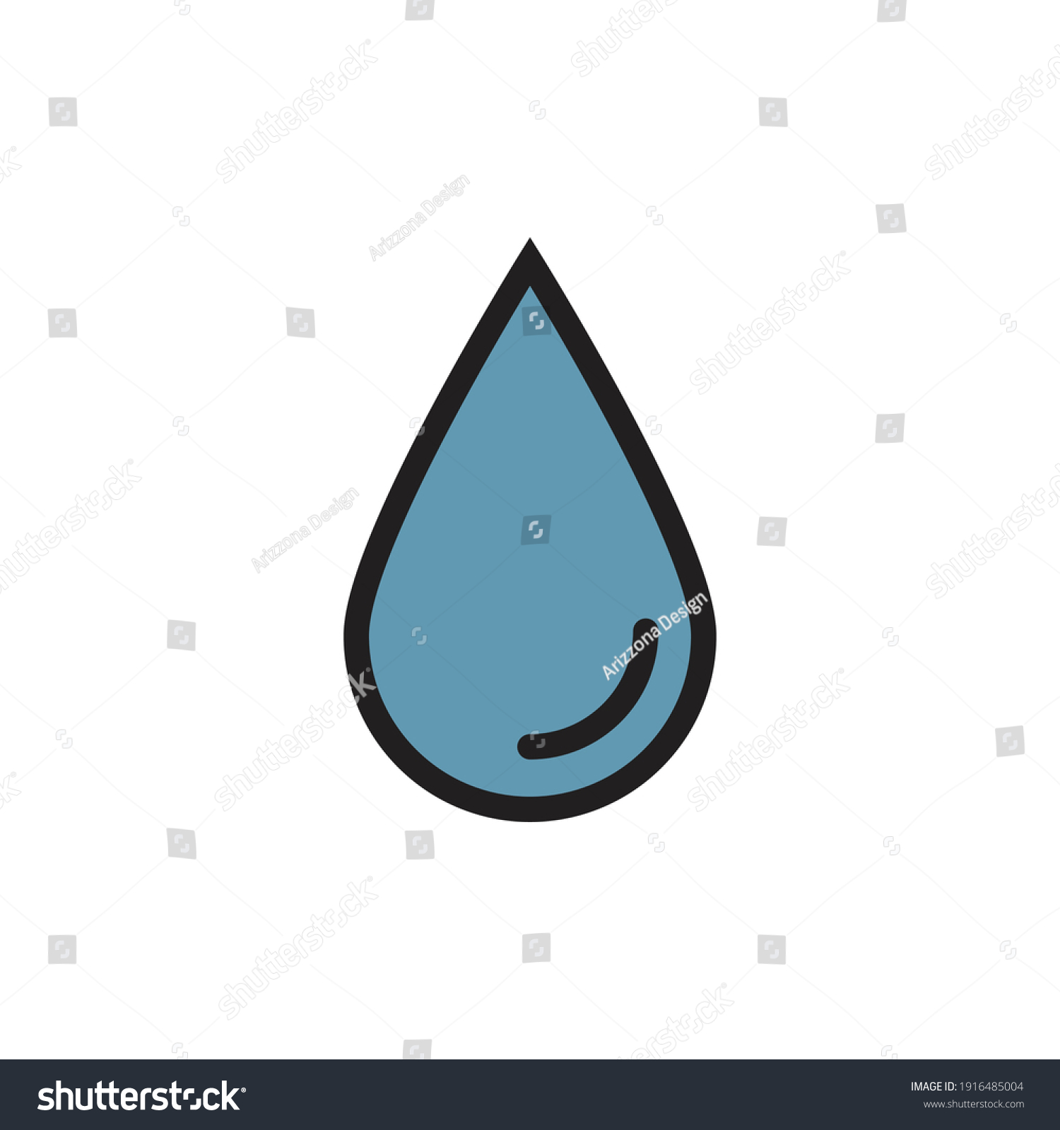 Water Drops Vector Symbol Sign Stock Vector (Royalty Free) 1916485004 ...