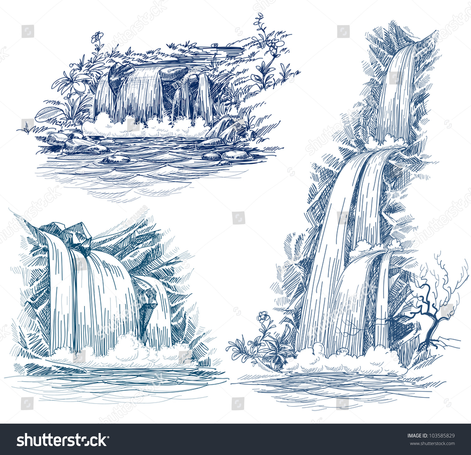 9,100 Water fall sketch Images, Stock Photos & Vectors | Shutterstock