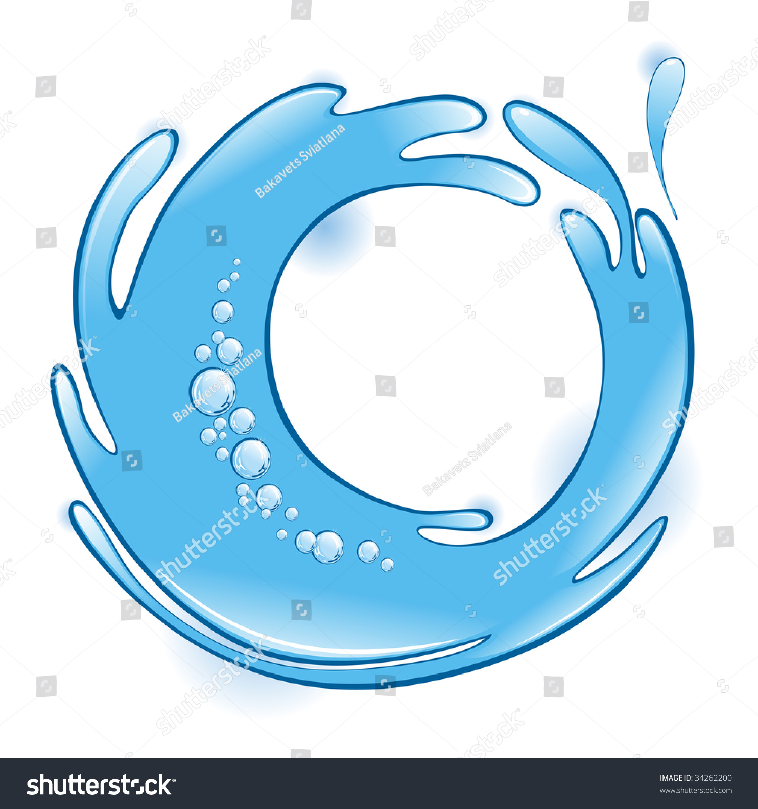 Water Frame Vector Illustration Stock Vector (Royalty Free) 34262200