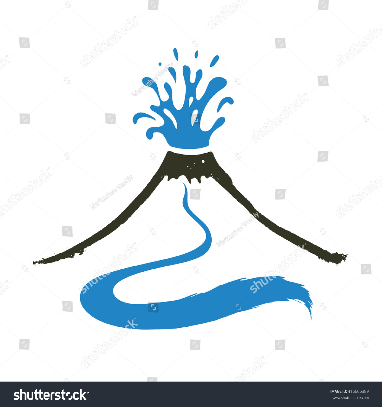 Water Geyser Logo Vector Illustration Stock Vector (Royalty Free ...