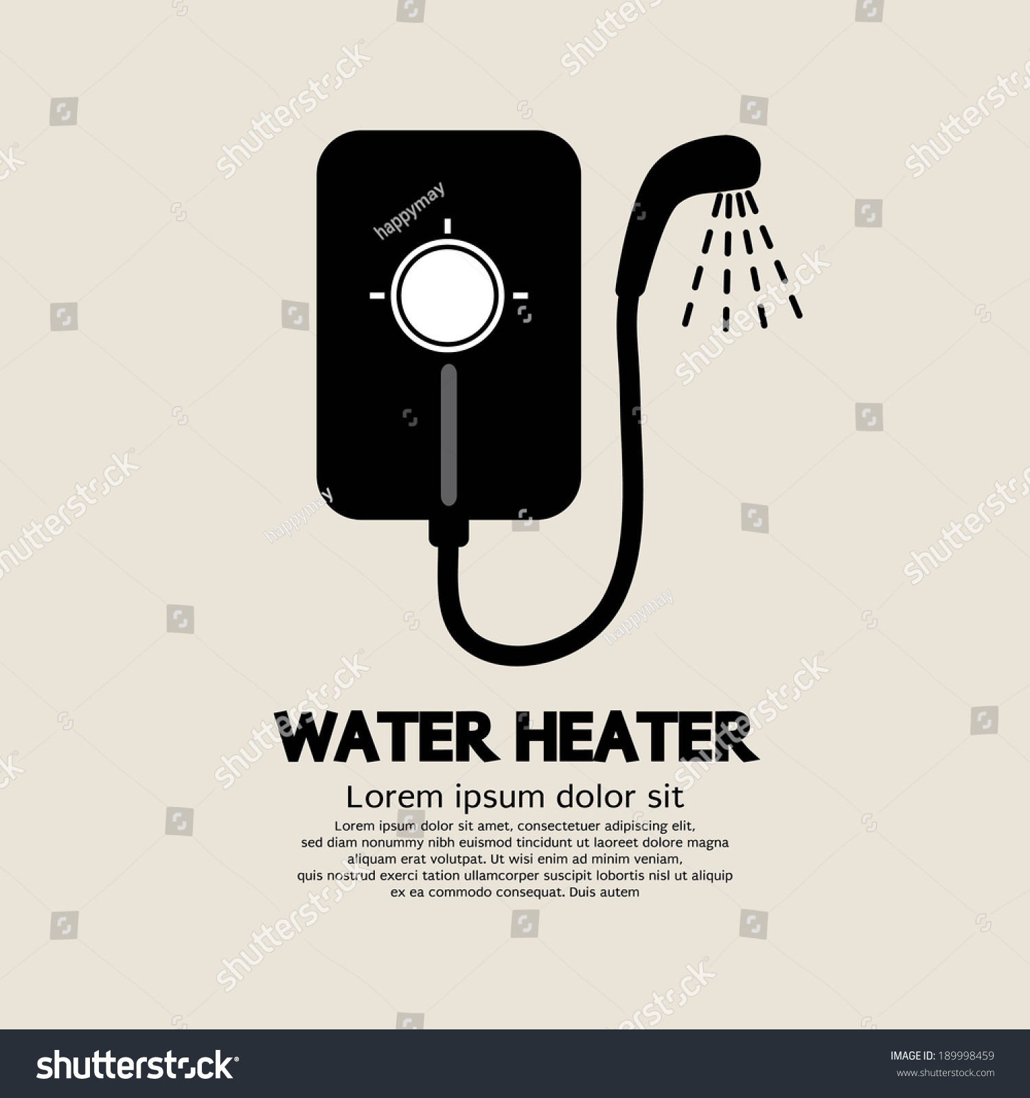 Water Heater Vector Illustration Stock Vector (Royalty Free) 189998459