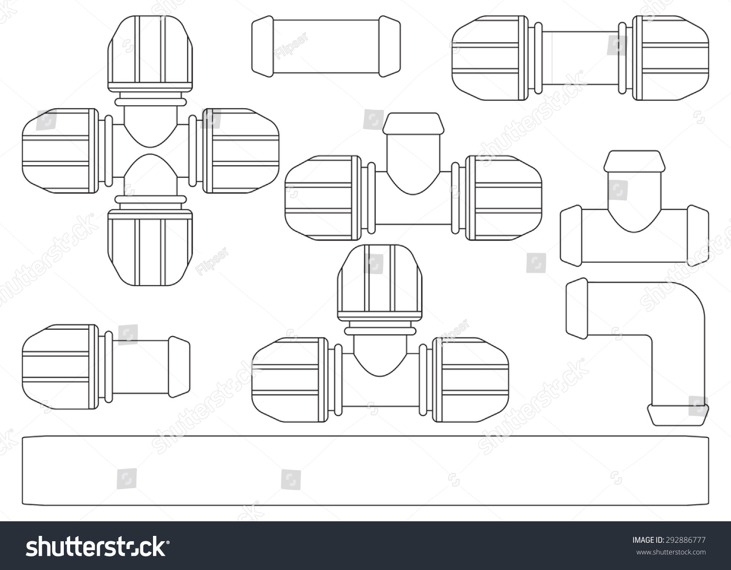 Water Hose Connector Fitting Vector Isolated Stock Vector (Royalty Free ...
