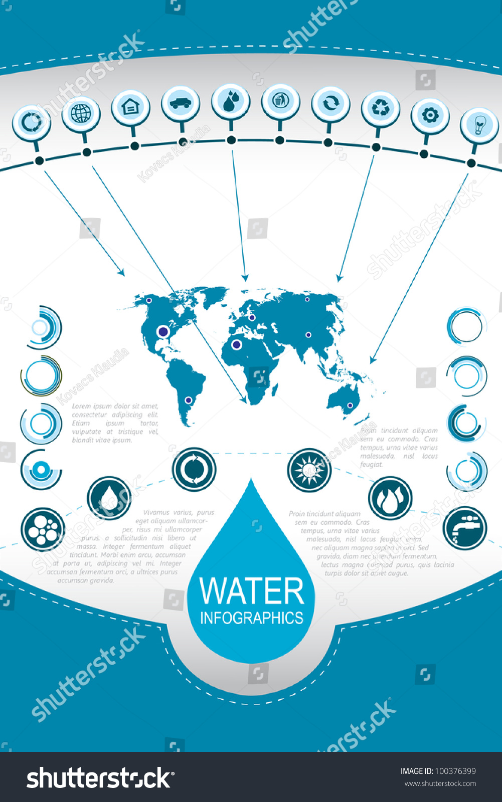 Water Infographics Stock Vector (Royalty Free) 100376399 | Shutterstock