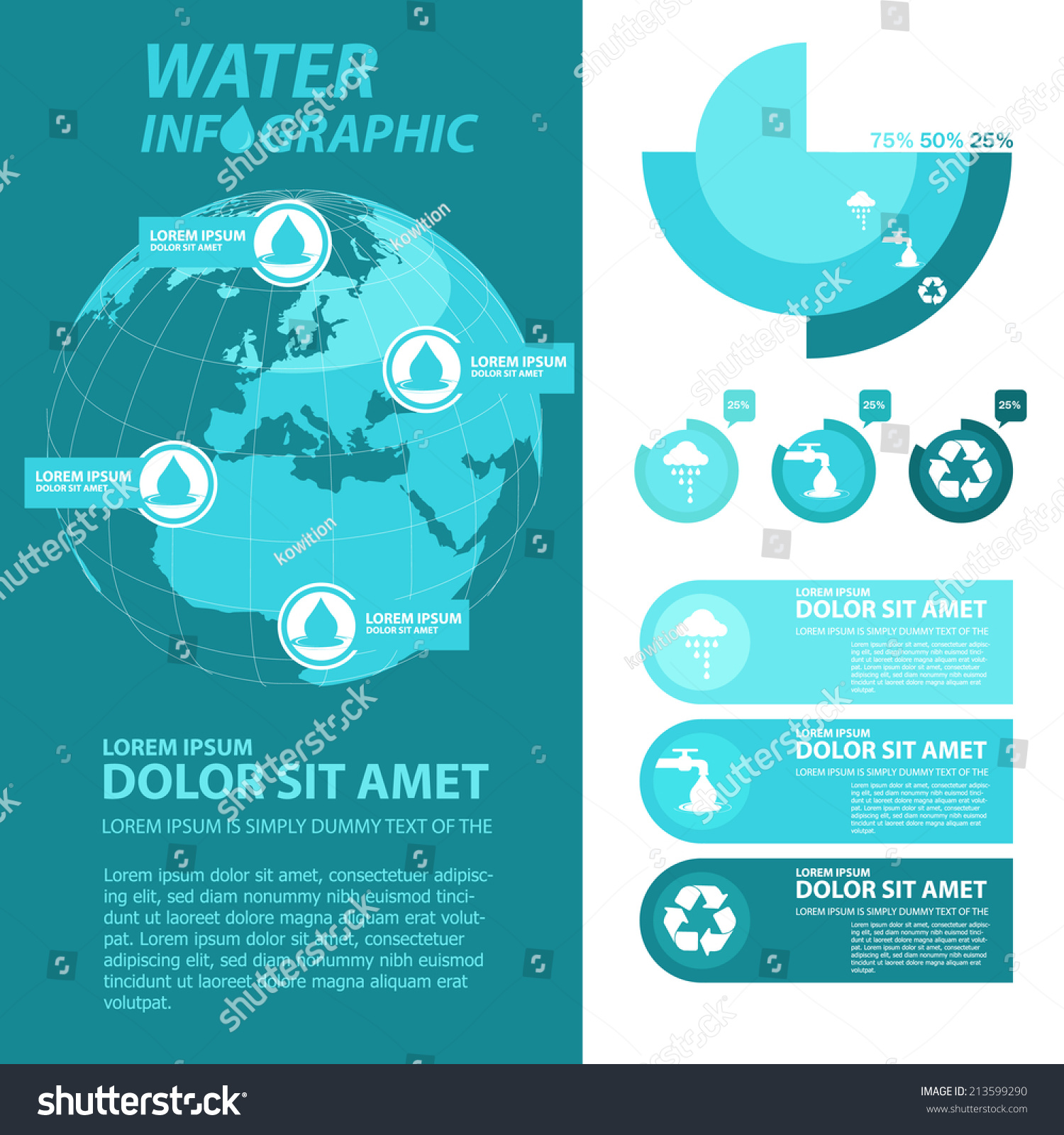 Water Infographics Stock Vector (Royalty Free) 213599290 | Shutterstock