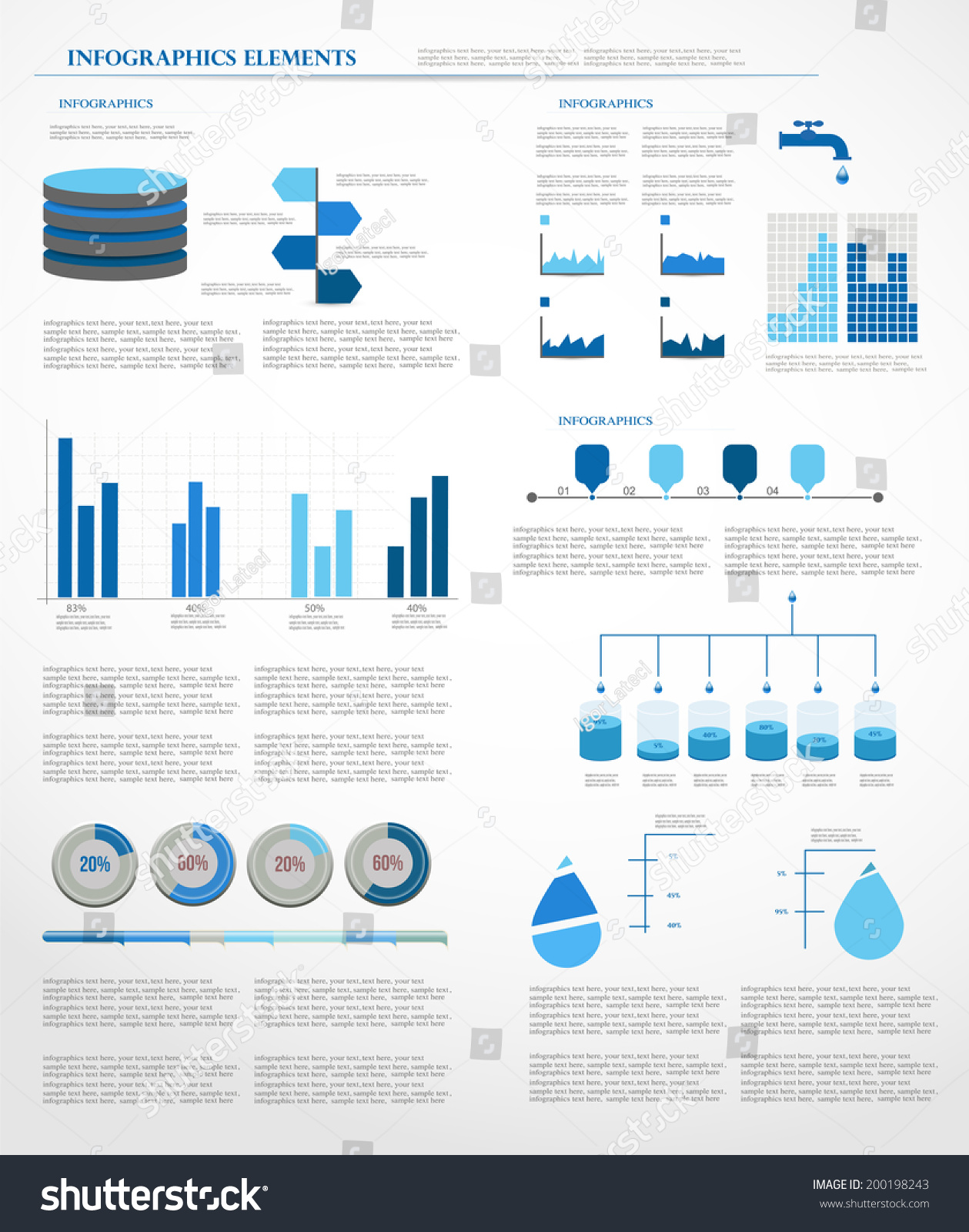 Water Infographics Information Graphics Stock Vector (Royalty Free ...