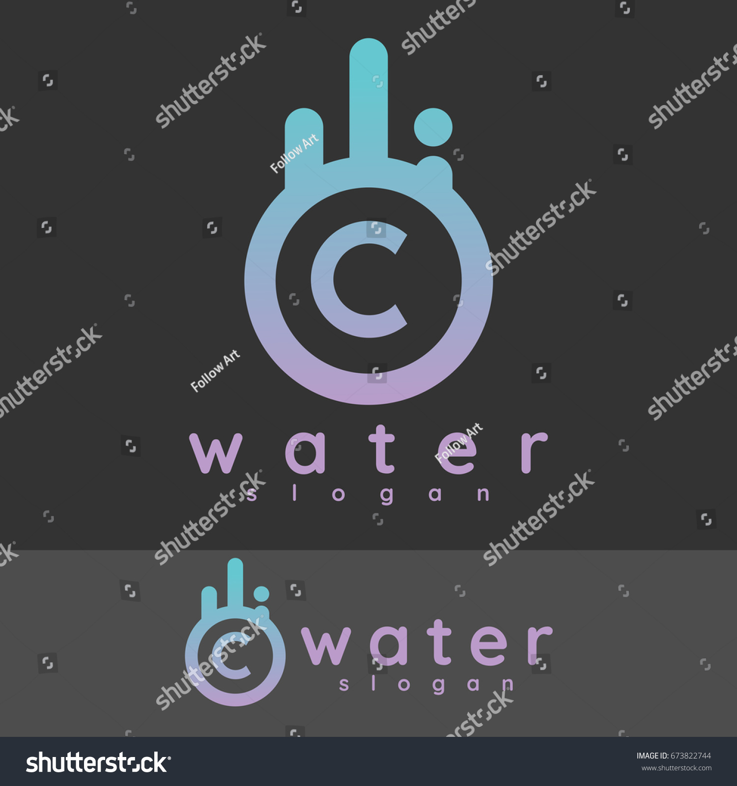 Water Initial Letter C Logo Design Stock Vector (Royalty Free ...