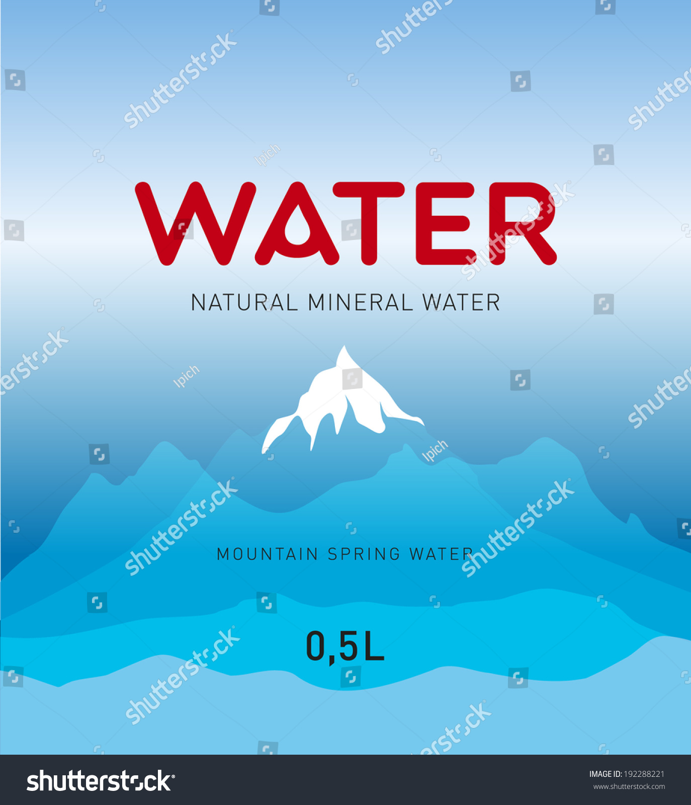 Water Label Design Vector Background Stock Vector (Royalty Free ...