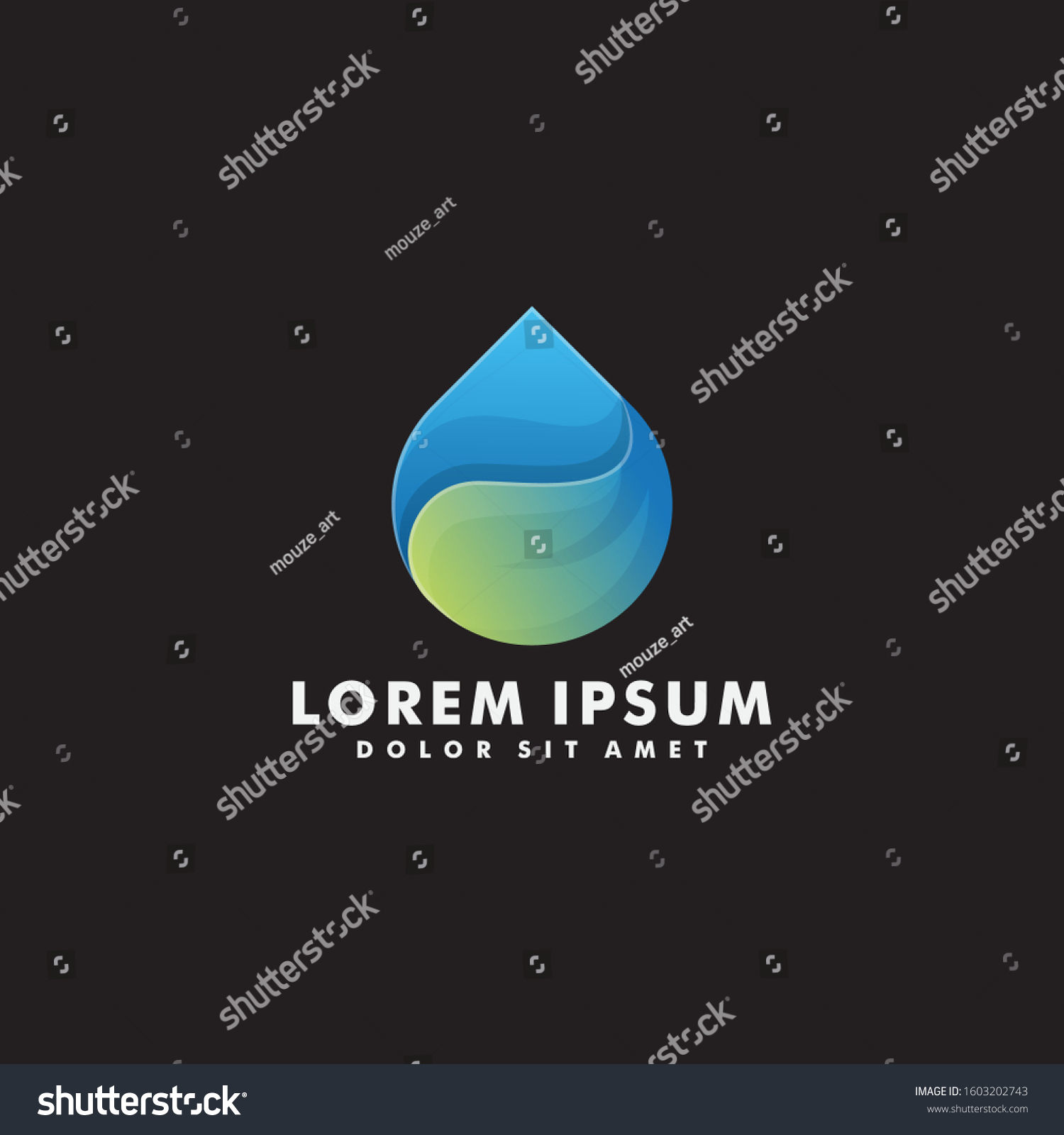 Water Leaf Logo Design Vector Stock Vector (Royalty Free) 1603202743 ...