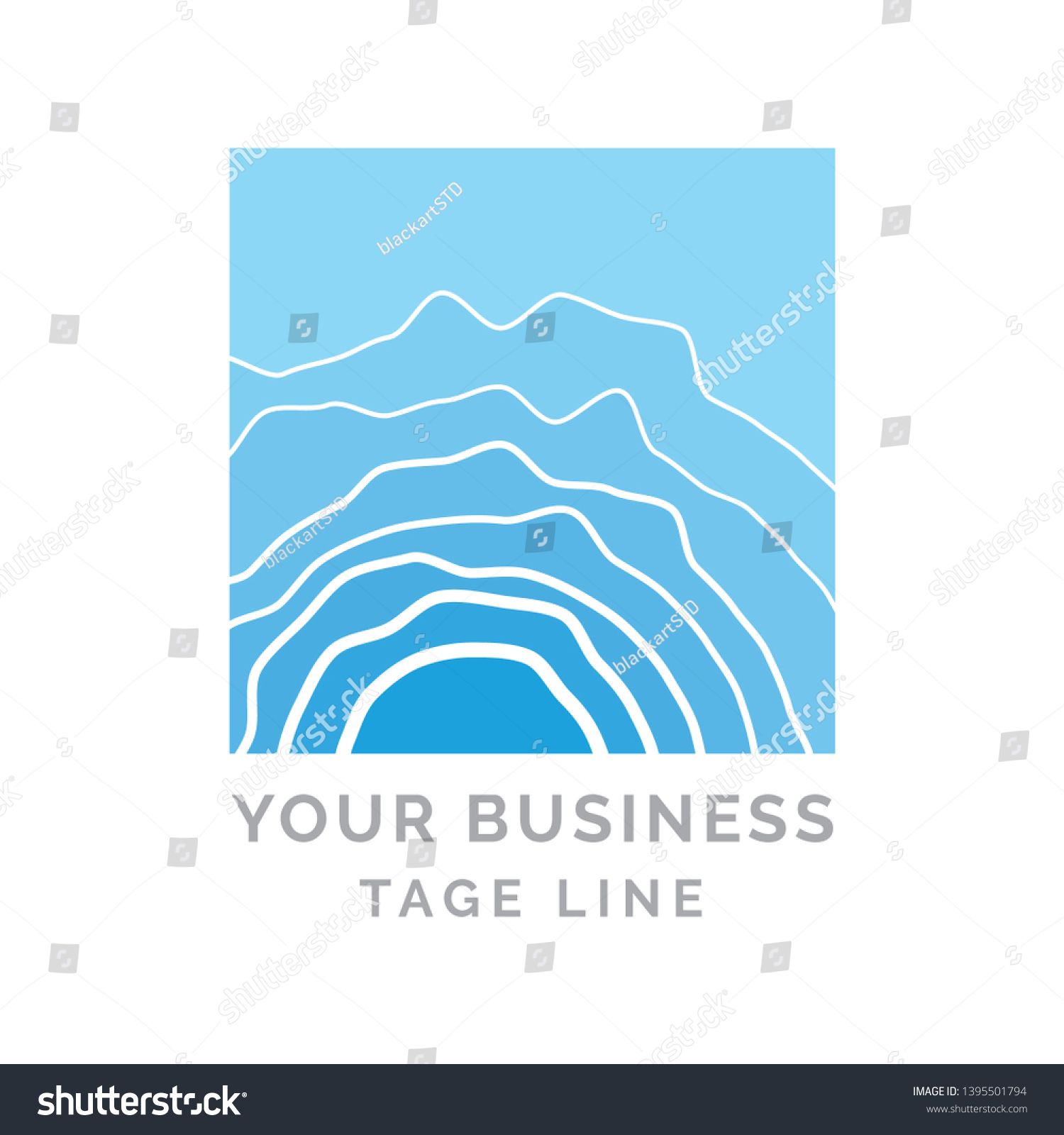 Water Logo Concept Design Vector Stock Vector (Royalty Free) 1395501794