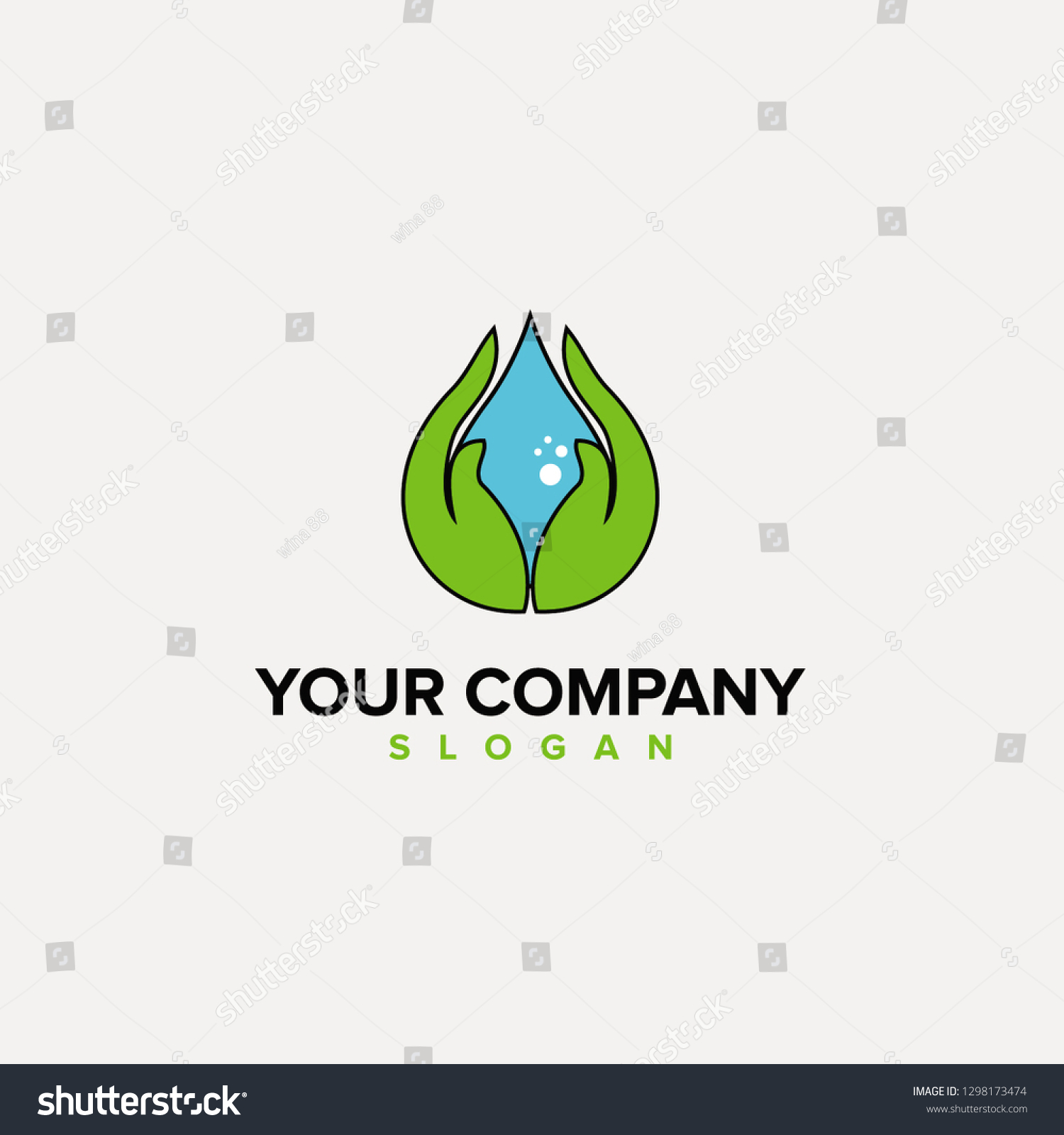 Water Logo Design Stock Vector (Royalty Free) 1298173474 | Shutterstock