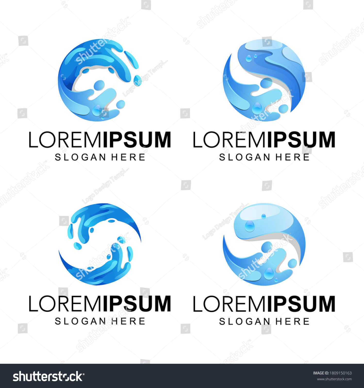 Water Logo Design Template Premium Vector Stock Vector (Royalty Free ...