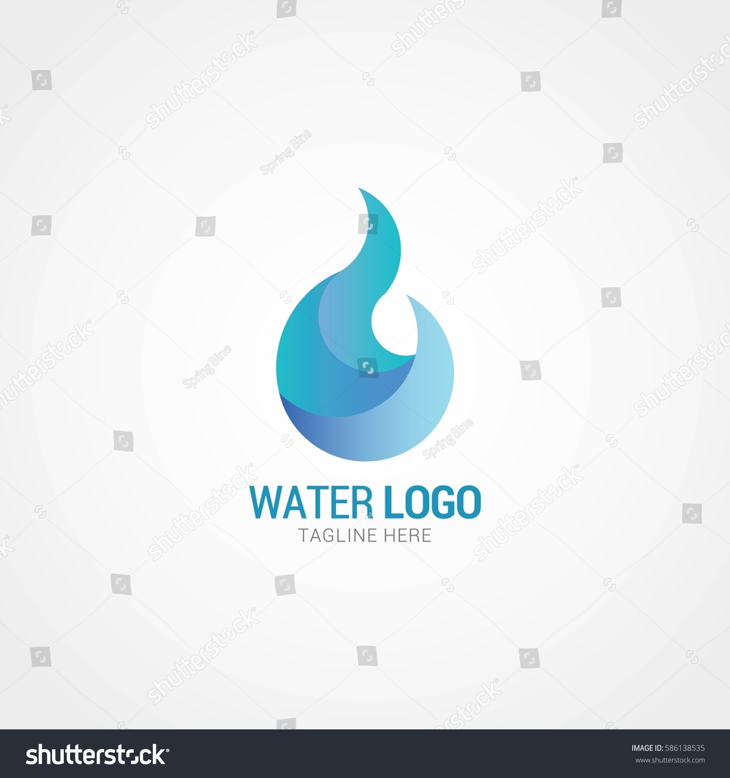 Water Logo Design Template Vector Illustration: เวกเตอร์สต็อก (ปลอดค่า ...