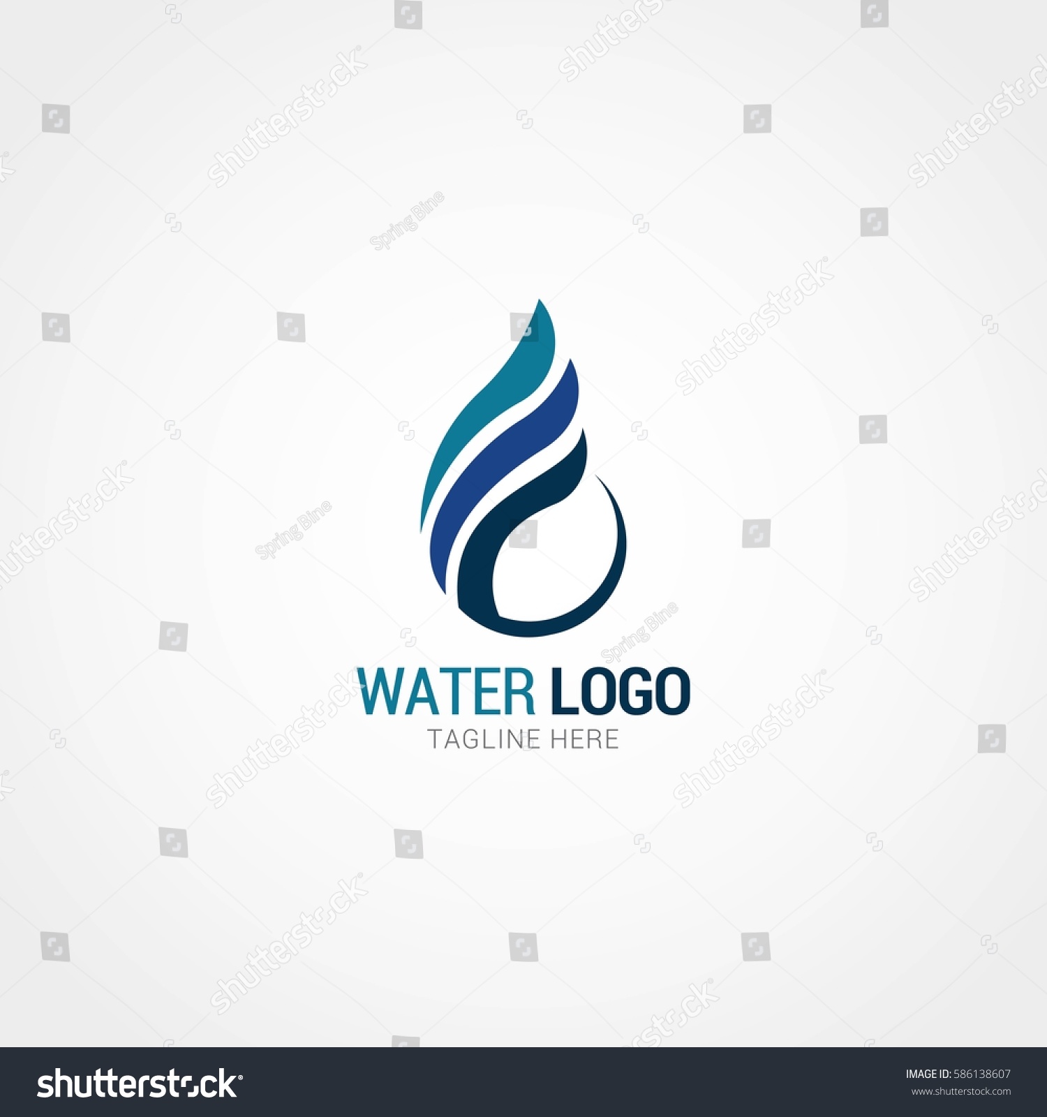 Water Logo Design Template Vector Illustration: เวกเตอร์สต็อก (ปลอดค่า ...