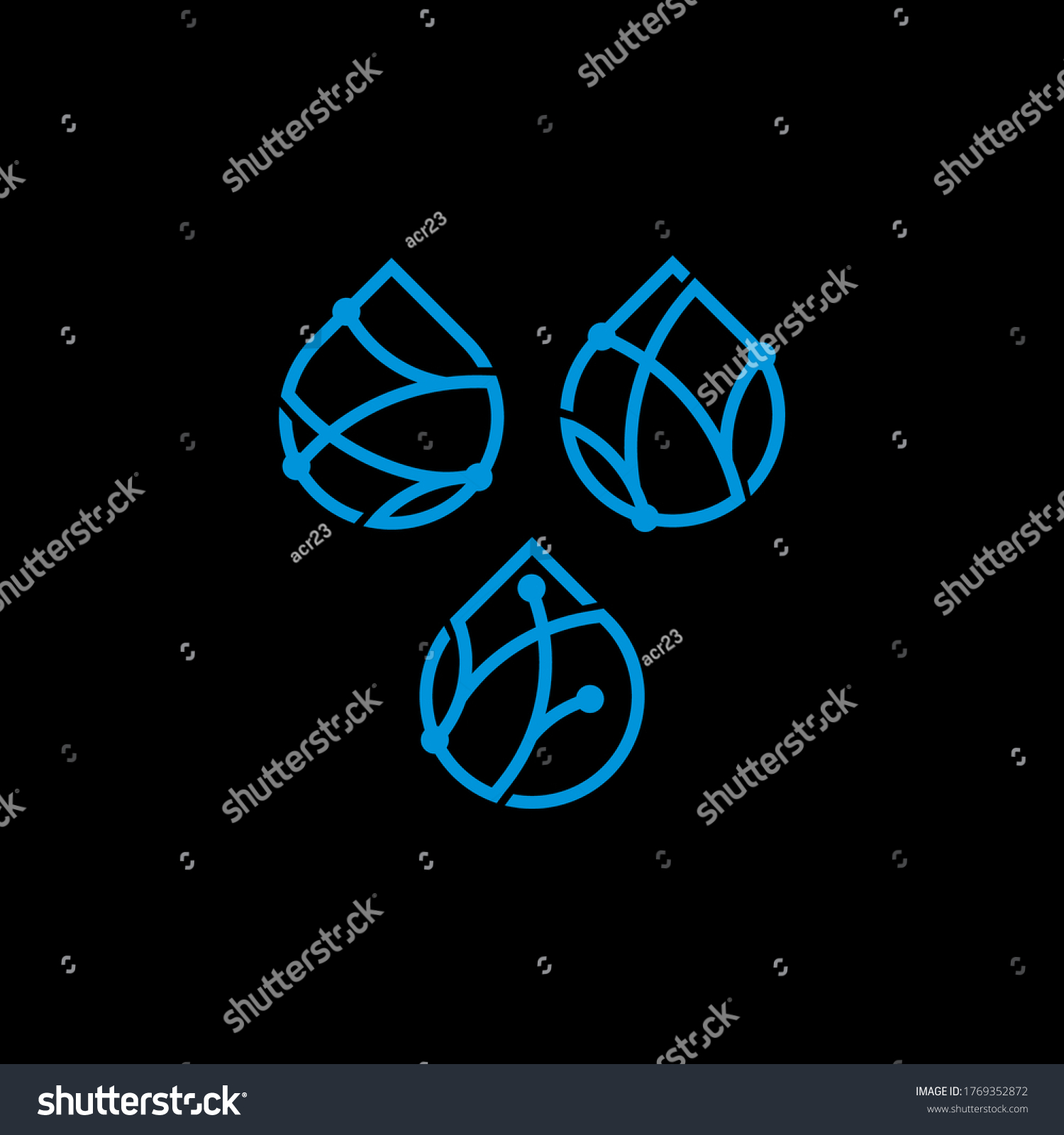 Water Logo Technology Icon Vector Symbol Stock Vector (Royalty Free ...