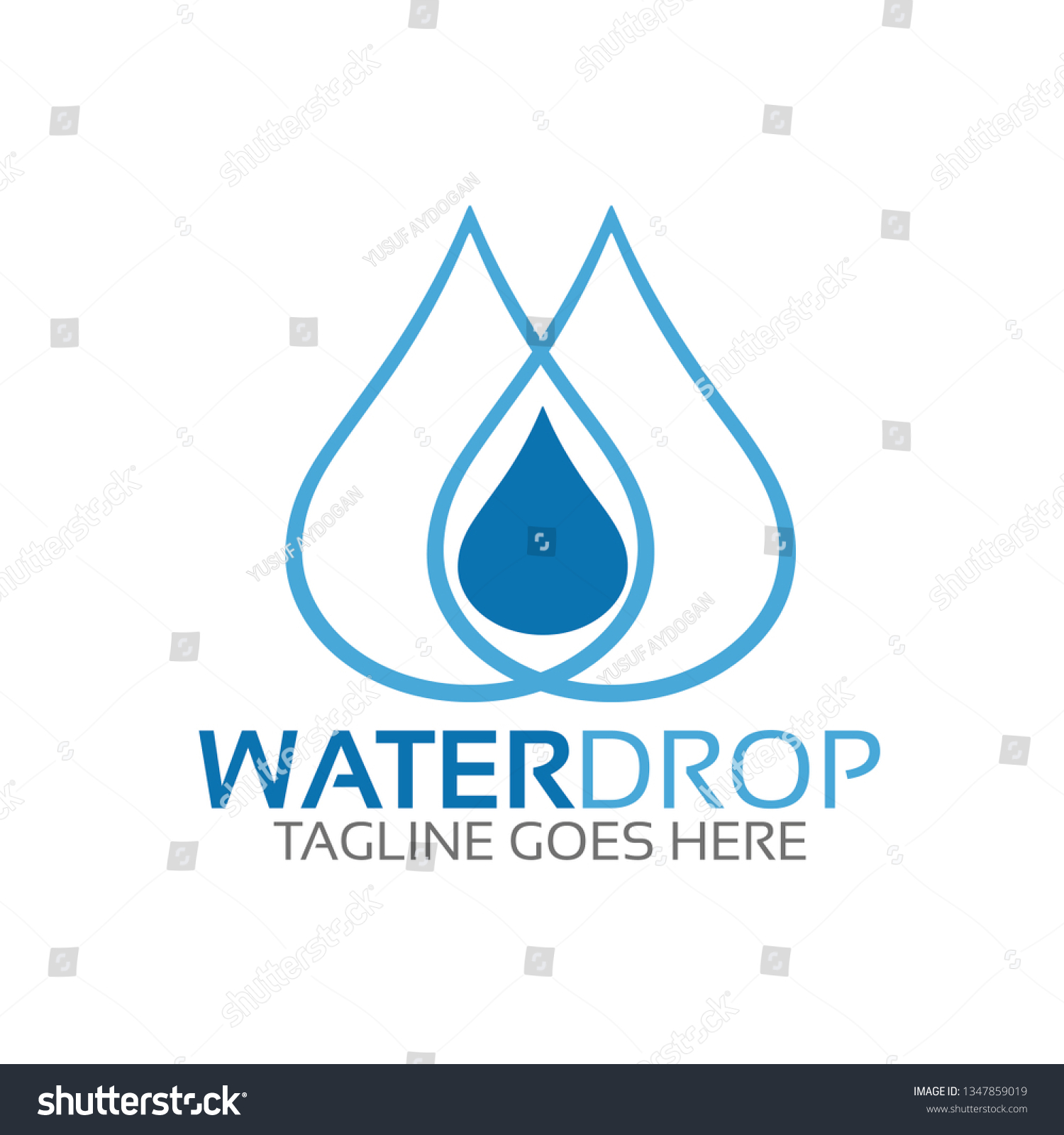 Water Logo Template Stock Vector (Royalty Free) 1347859019 | Shutterstock