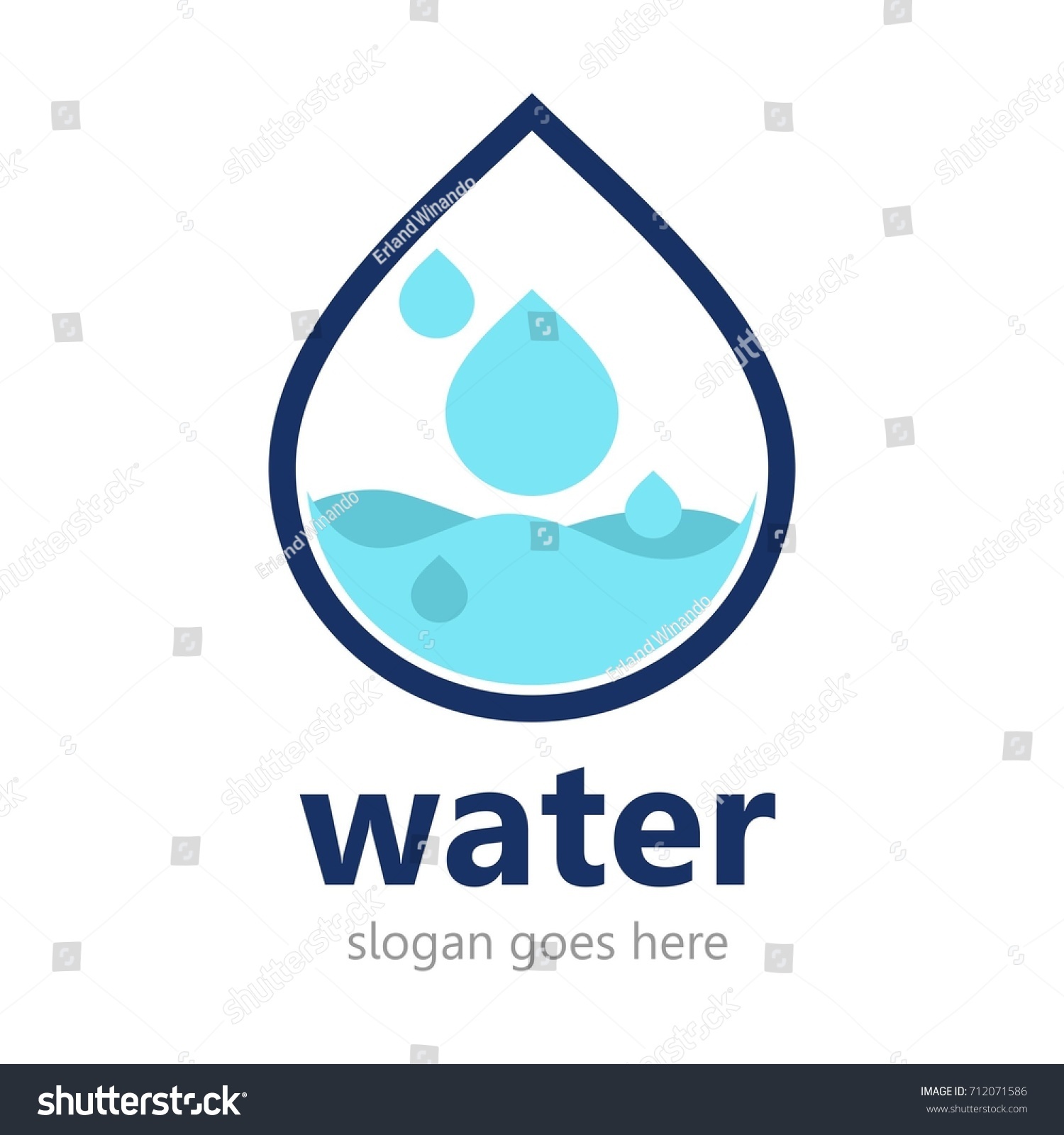 Water Logo Template Stock Vector (Royalty Free) 712071586